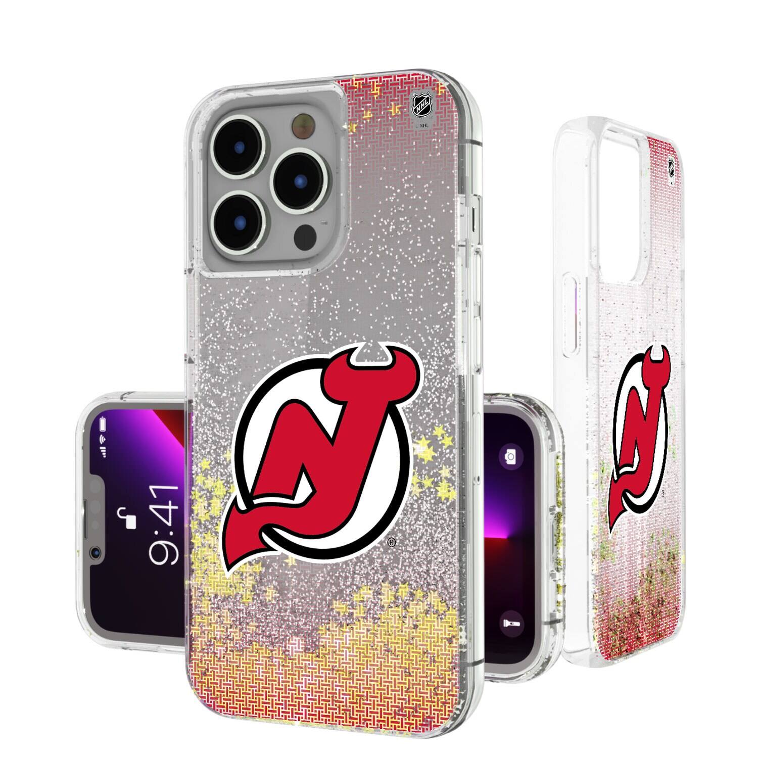 Keyscaper NHL New Jersey Devils Linen Logo iPhone Glitter Case 14 Pro ...