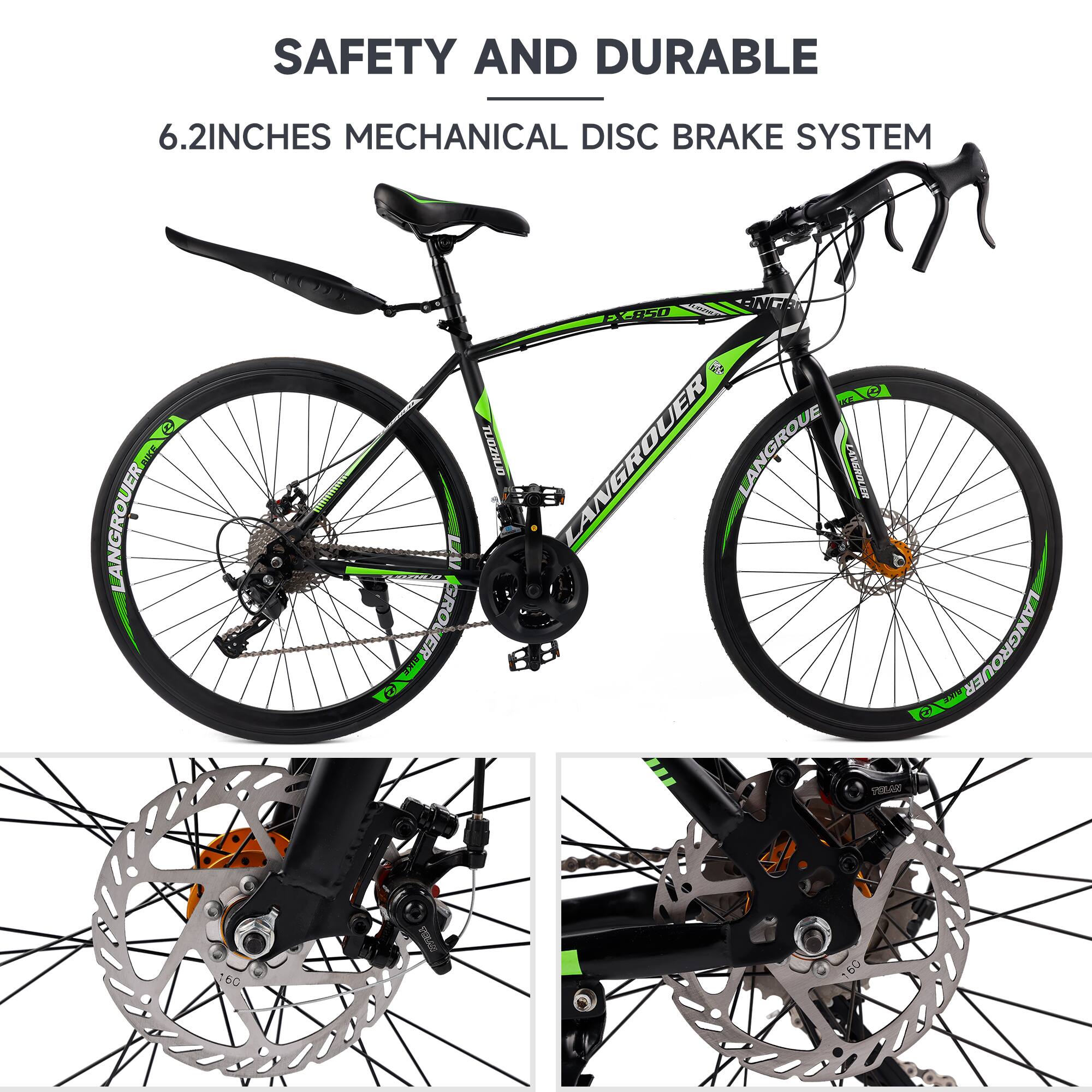 Topteng 26 Inch Road Bike For Adult 27 Speed,Double Disc Brakes,High Carbon Steel Frame,Racing ...