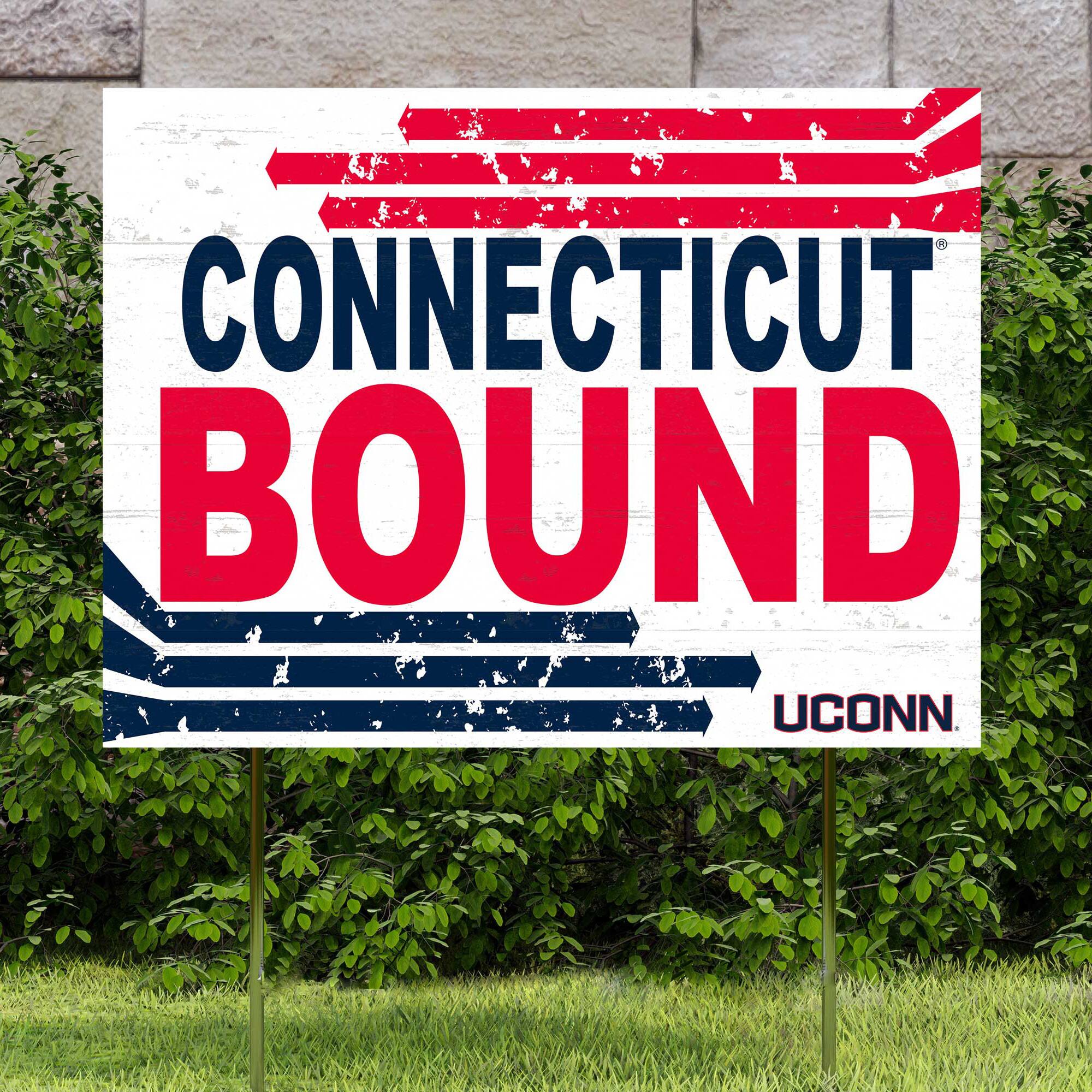 Jardine UConn Huskies 18'' x 24'' Bound Yard Sign White 4966002 - Best Buy