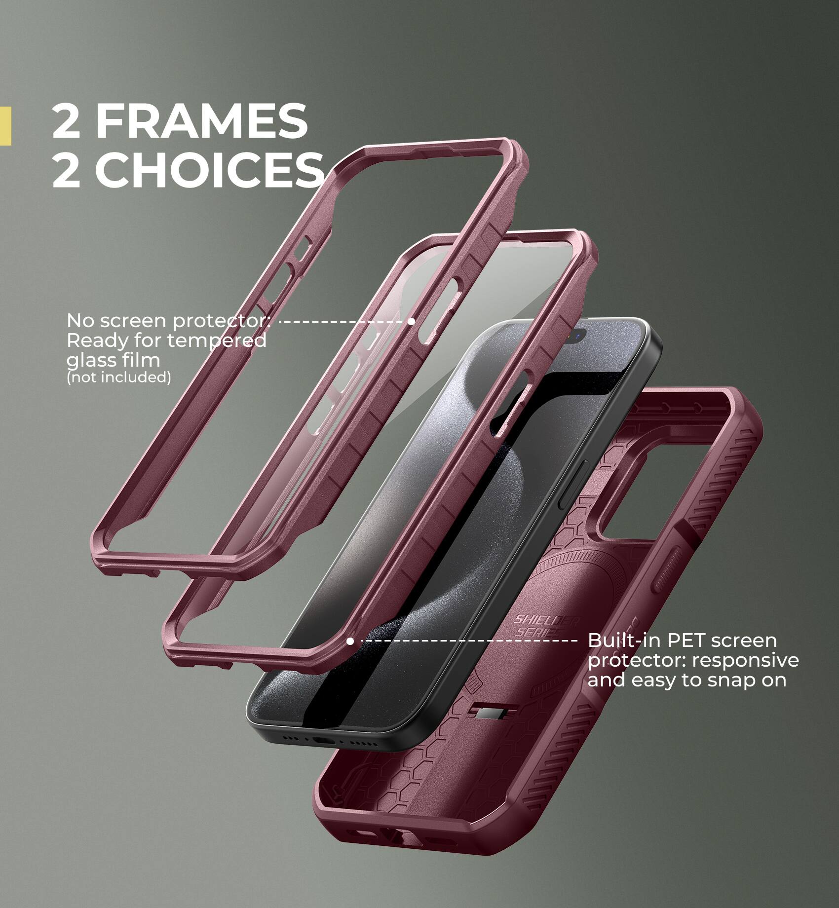 dexnor iPhone 15 Pro Case with Slide Camera Cover & Adjustable ...