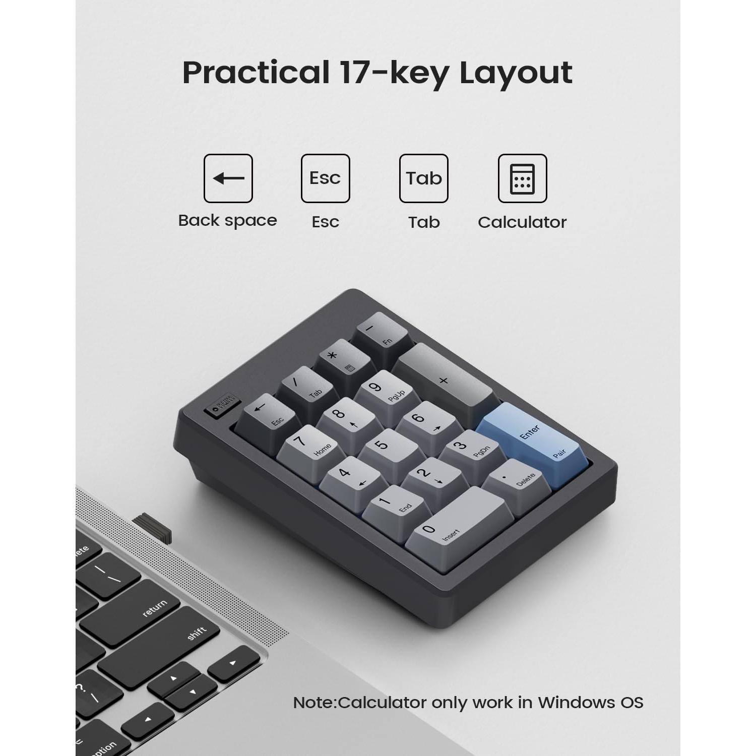 Cozy Serene Wireless Mechanical Number Pad 5 0 Dual Mode Hot Swappable ...