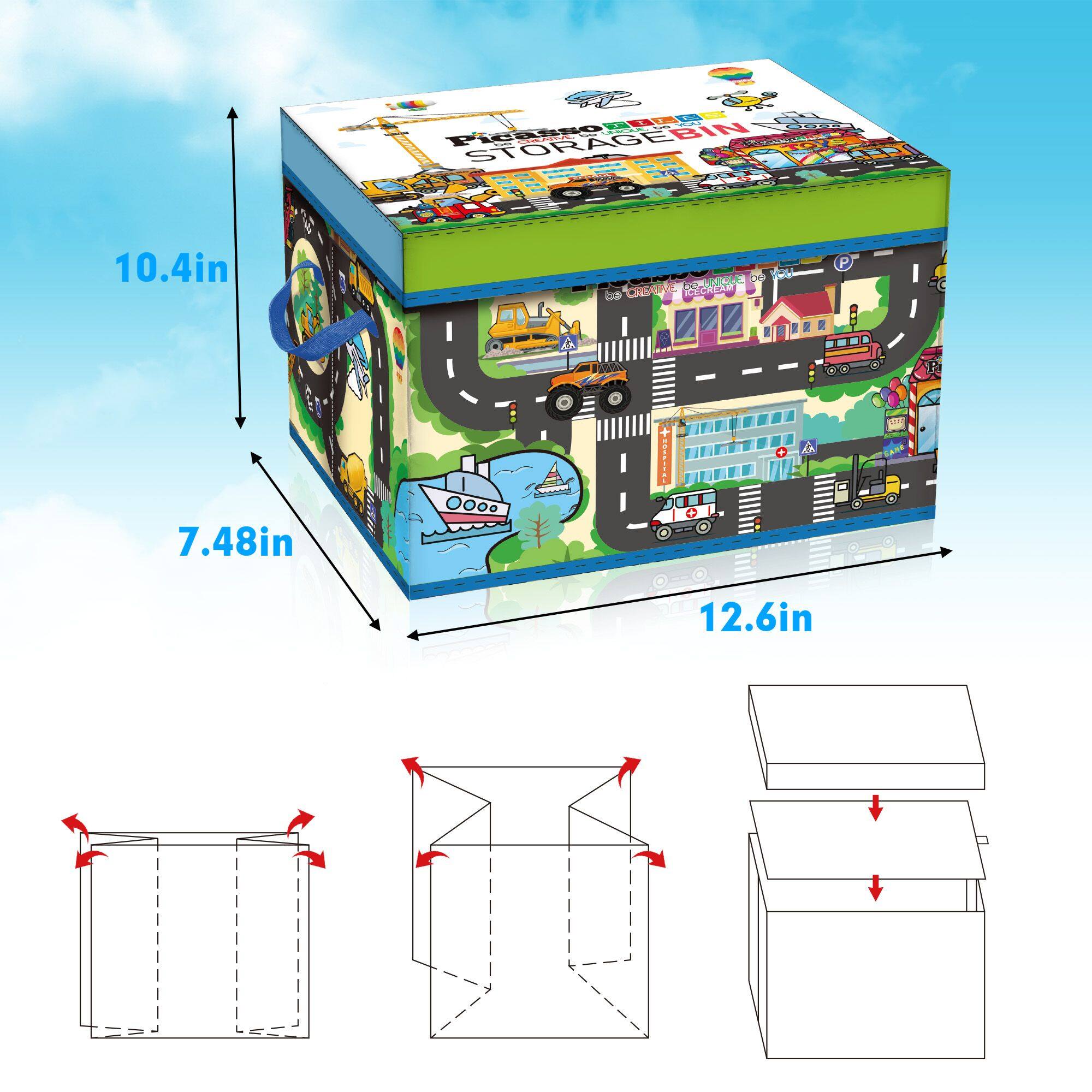 PicassoTiles PICASSO TILES Magnetic Tiles Organizer for Kids, City ...