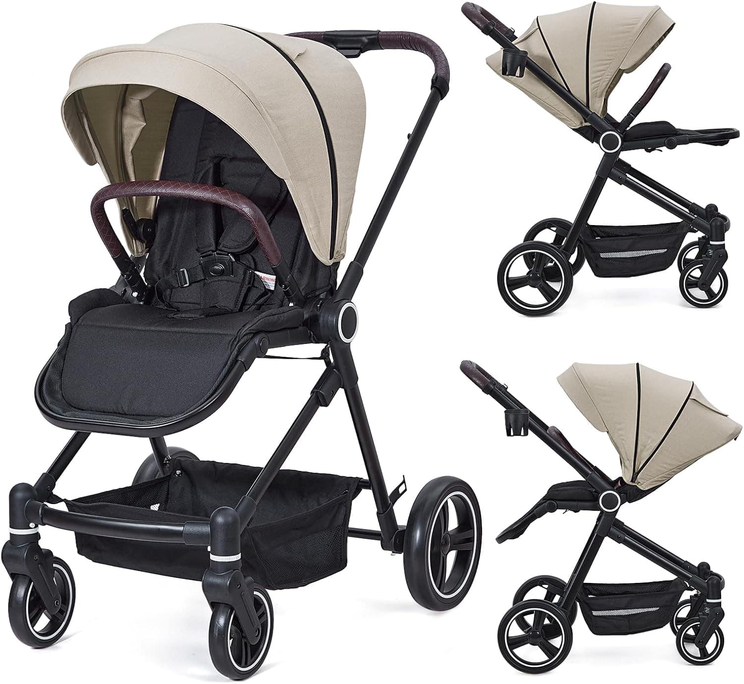 Acekool - Foldable Baby Stroller High Landscape Pram, Reversible ...