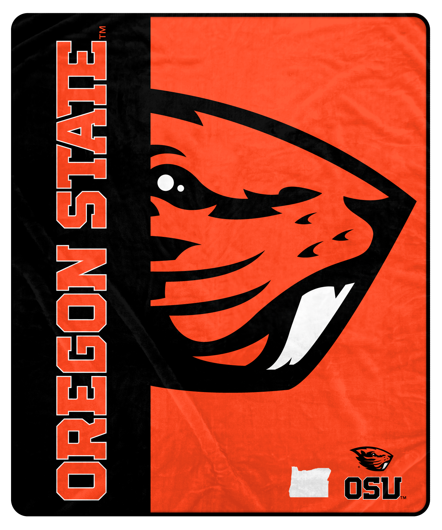 Pegasus Oregon State Beavers 50" x 60" Endzone Ultra Soft Throw Blanket ...