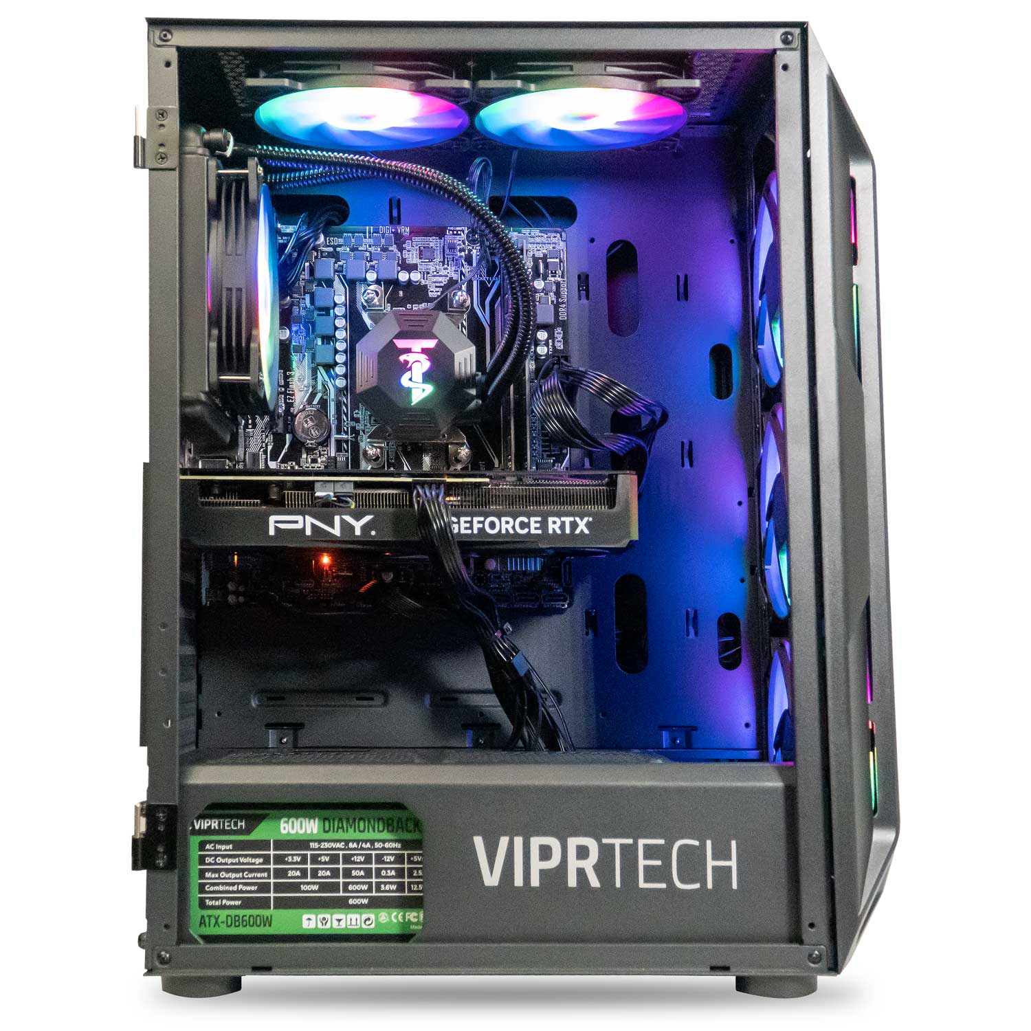 ViprTech Ghost 3.0 Liquid Cooled PC AMD Ryzen 5 5600X 4.6Ghz, RTX 5060 ...