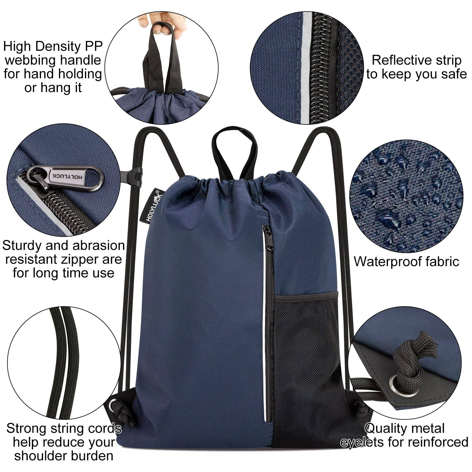 Cozy Serene Men & Women Outdoor Sport Gym Sack Waterproof Drawstring ...