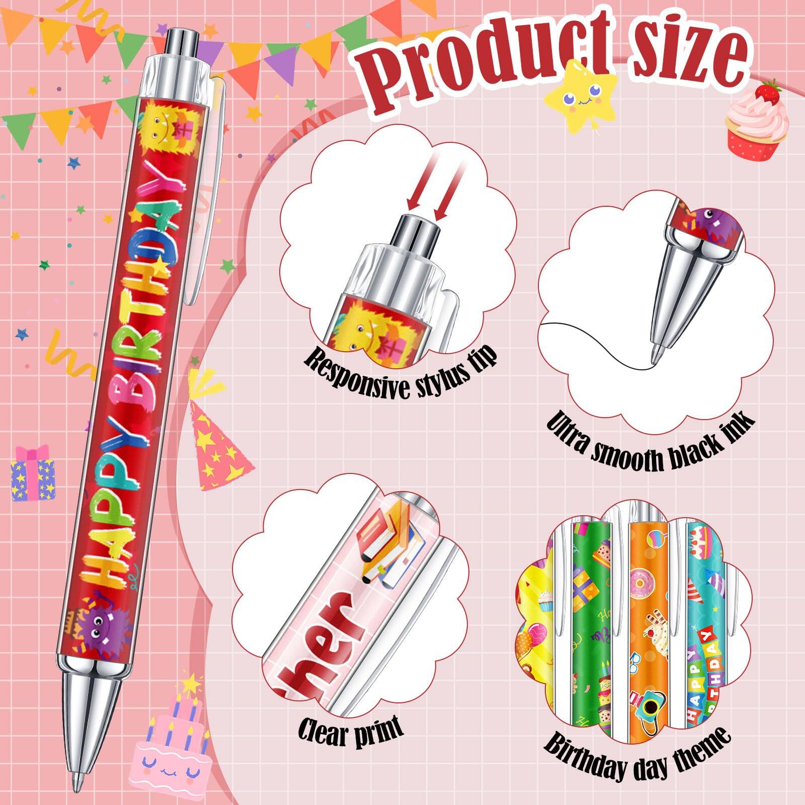 Paradigms Interiors Happy Birthday Pens Bulk Ballpoint For Students ...