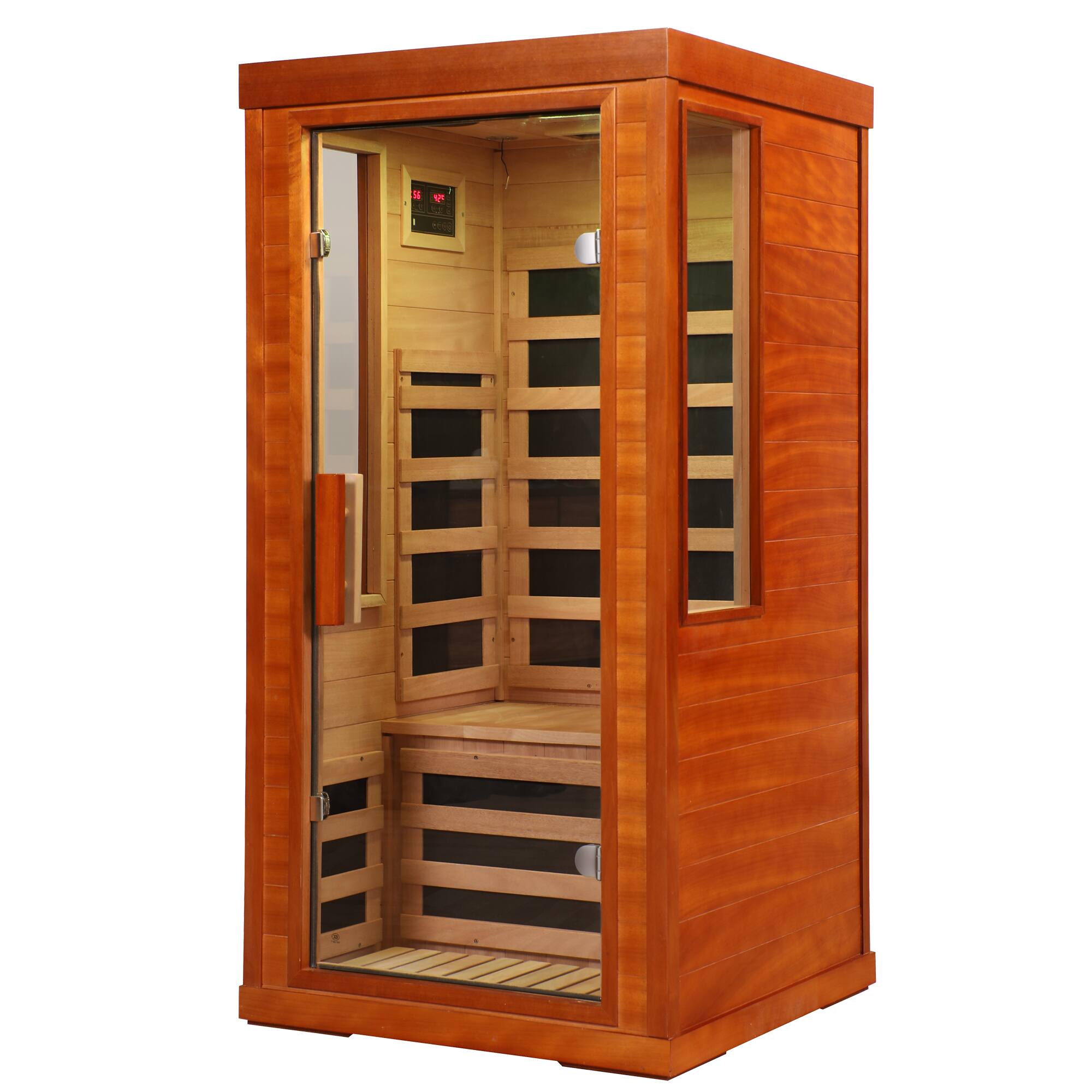 APRILSOUL 1 Person Far Infrared Sauna Red SF-X-W3973S00005 - Best Buy