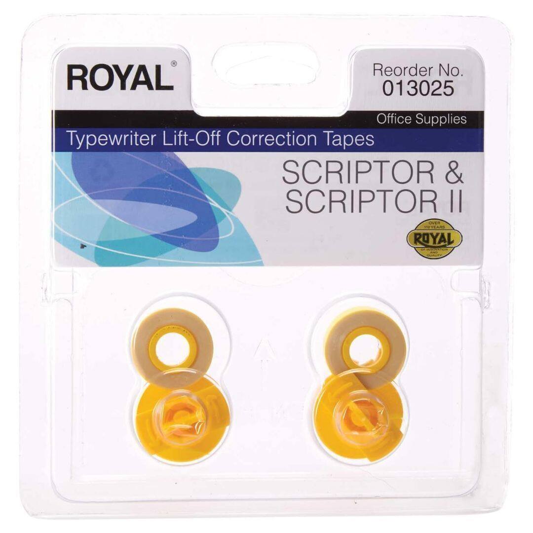 Royal Consumer Products Royal Consumer Typewriter Lift Off Correction Tape for Royal Scriptor (2 ...