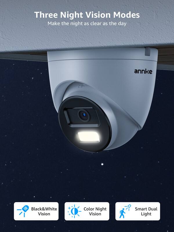 Phivve 105° 4K Security Camera with 3 Night Vision Modes, Audible ...