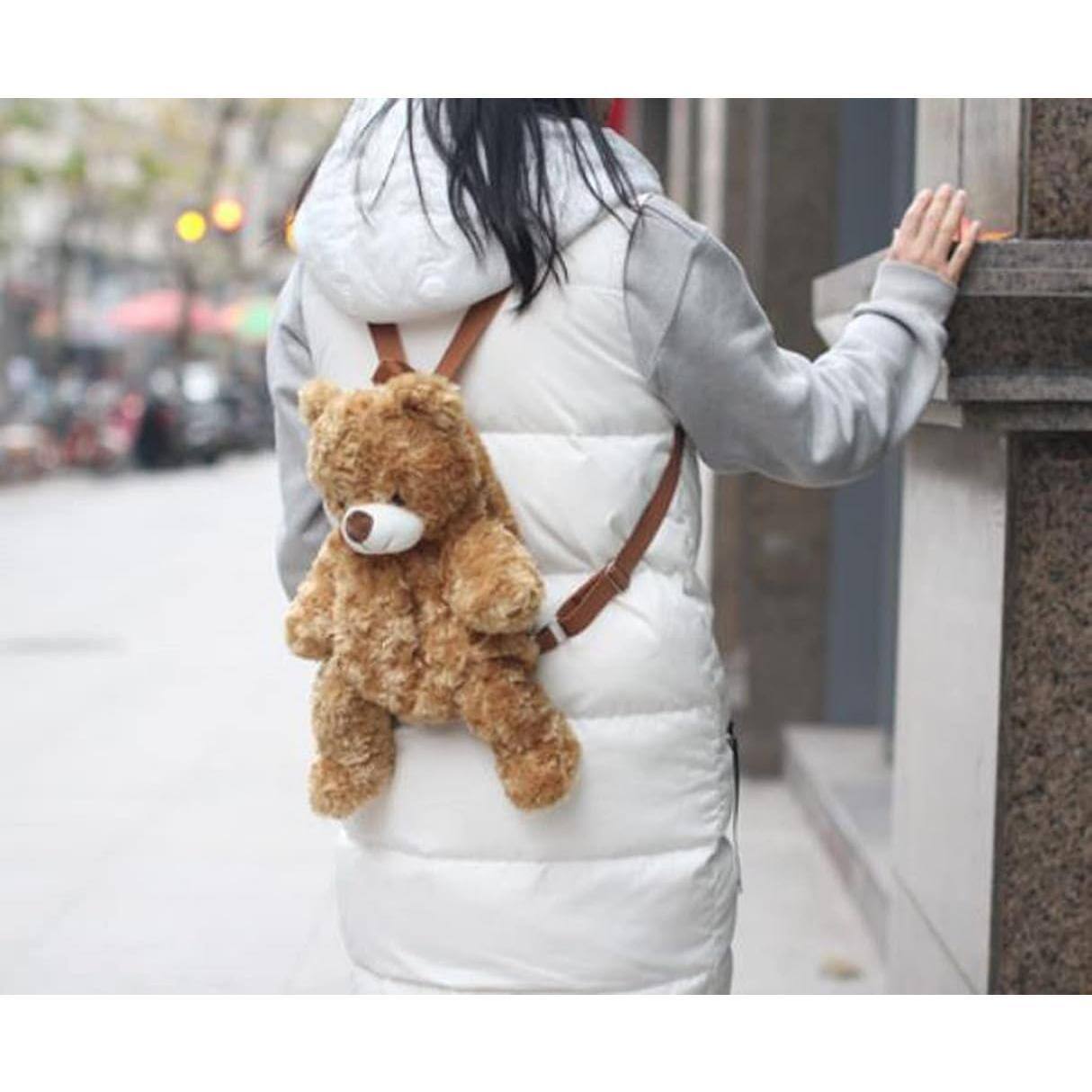 Stamp n Camp Women Animal Teddy Bear Plush Backpack With Adjustable ...
