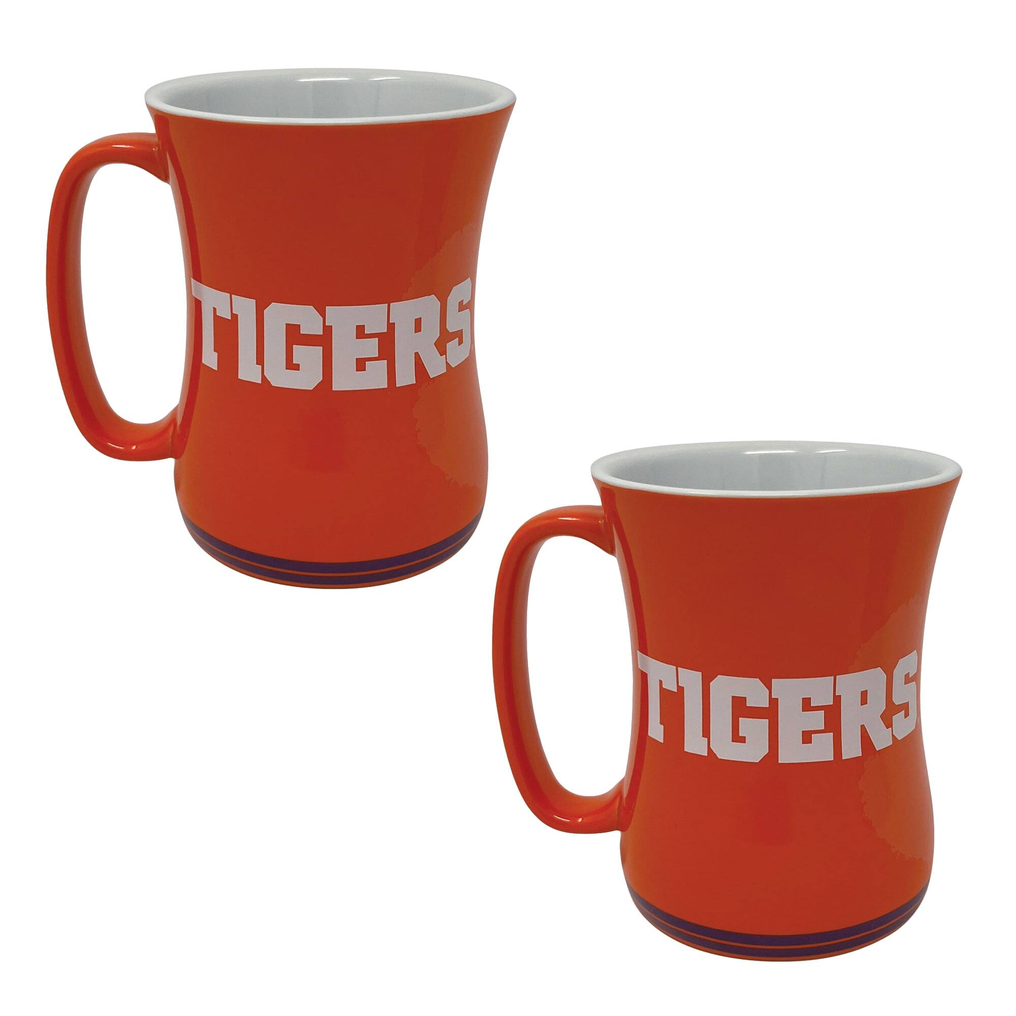 Indigo Falls Clemson Tigers 16oz. Sculpted Barista Mug Two Pack Orange ...