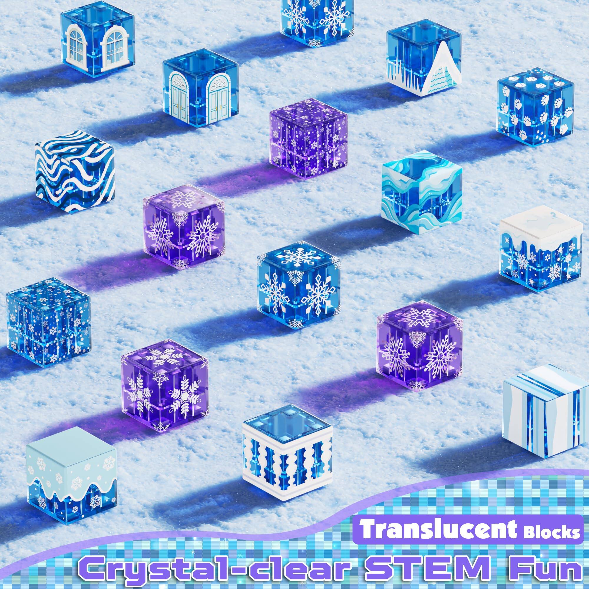 Leash Valley Magnetic Blocks 8in Building Block For Ages Transparent ...