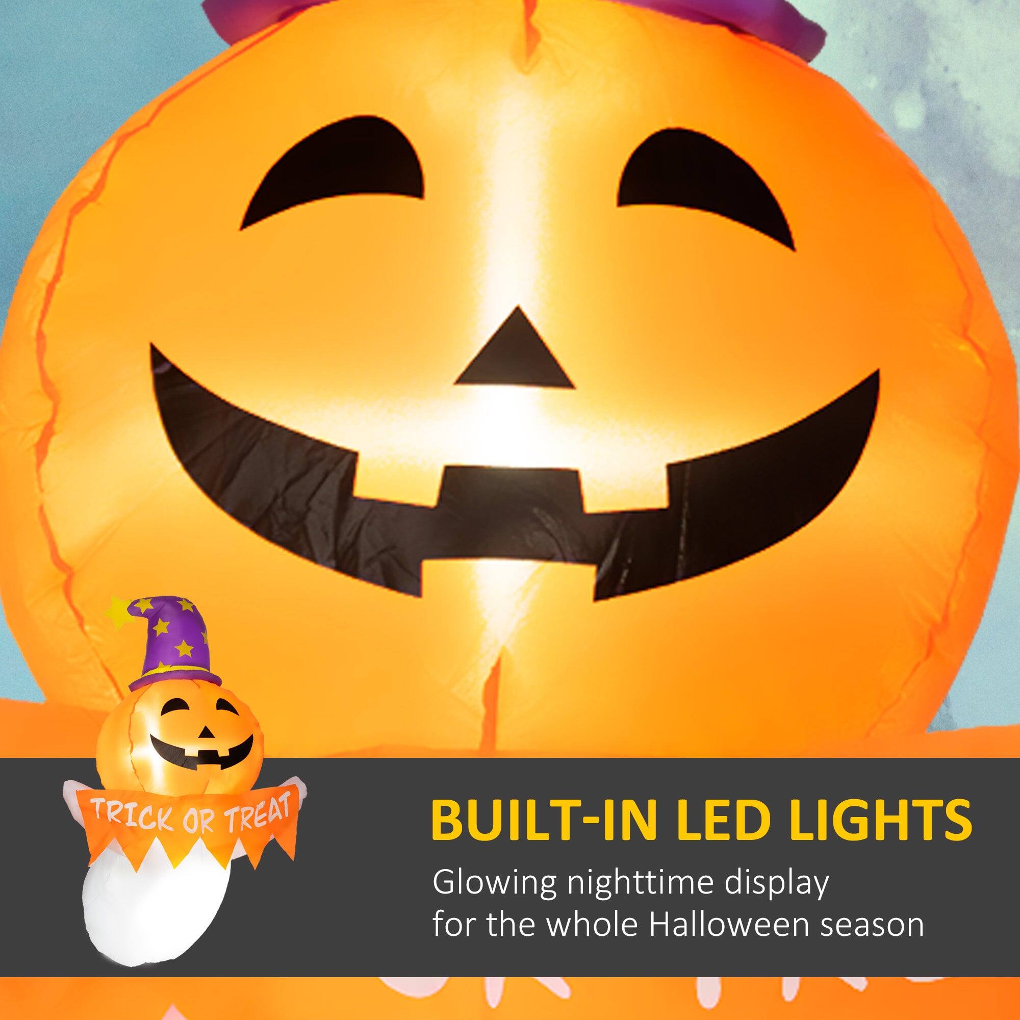 Boyel Living 3.4ft Halloween Inflatable Window Sticker Ghost with Face ...