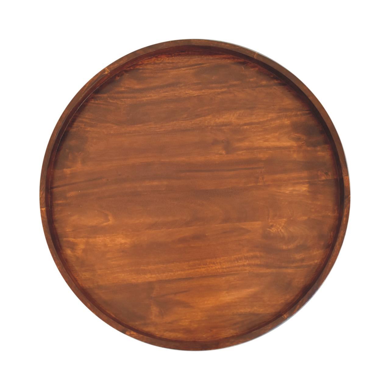 Artisan Furniture Solid Wood Crescent Chestnut Coffee Table Brown ...