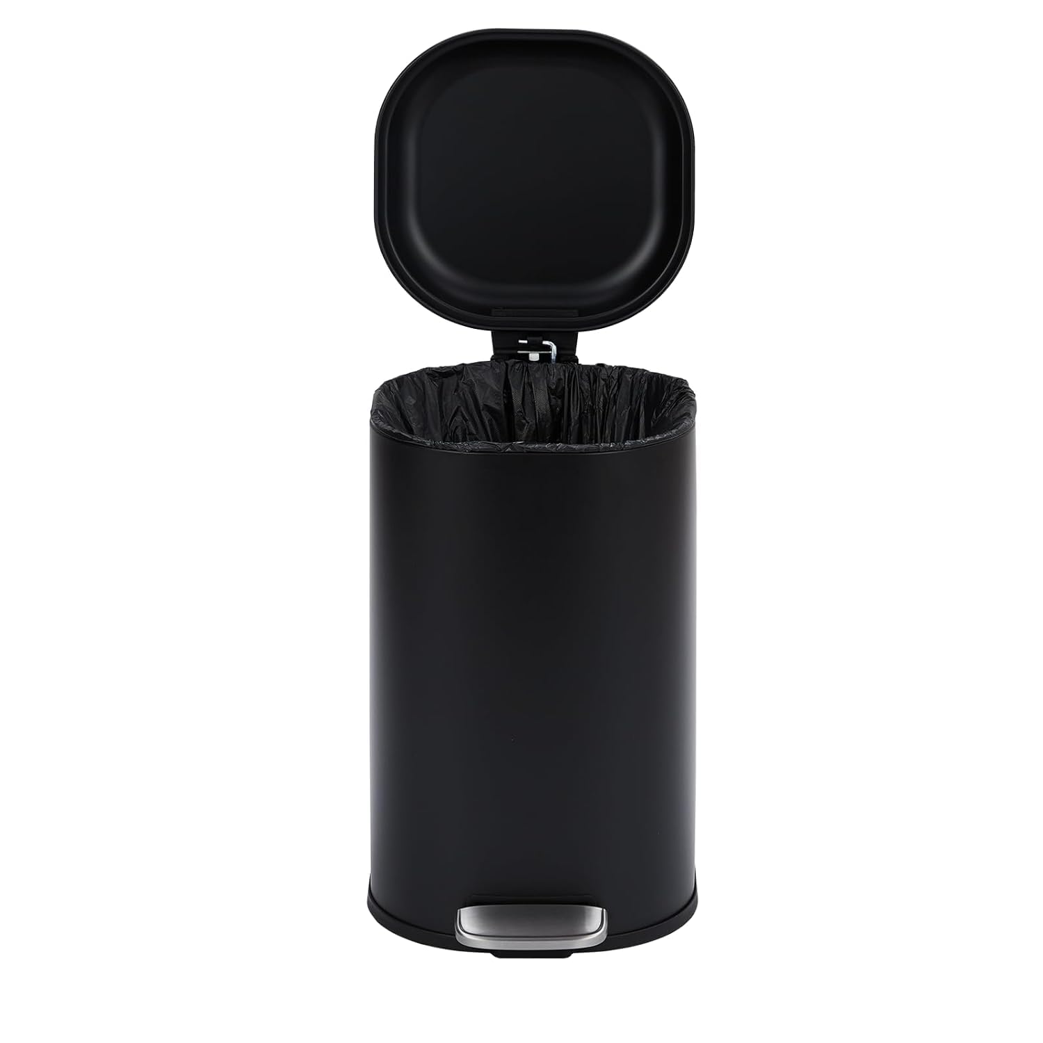 Babevy 8 Gallon Stainless Steel Trash Can with Foot Pedal Modern Step ...