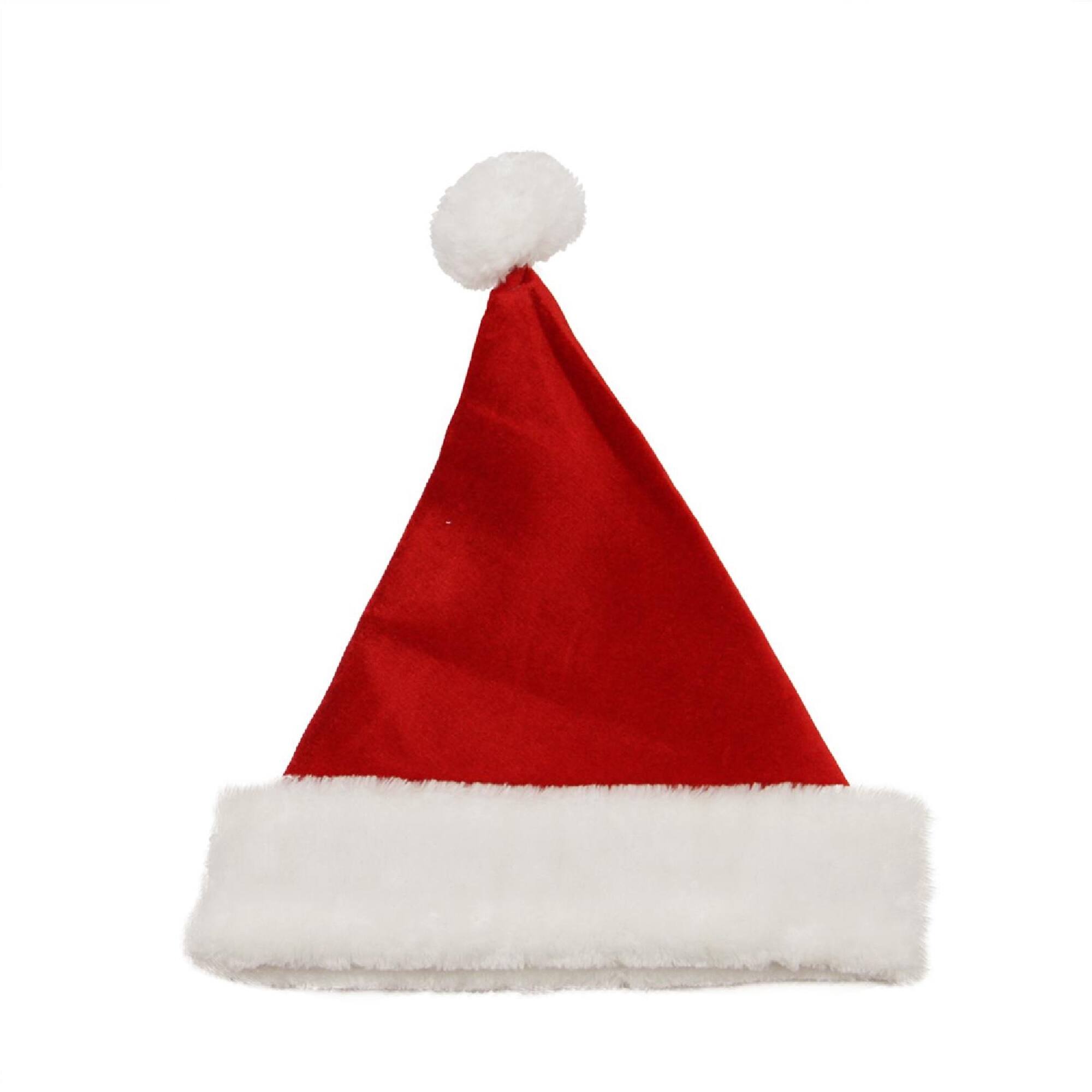 Northlight 21" and White Adult Christmas Santa Claus Hat Medium Red ...