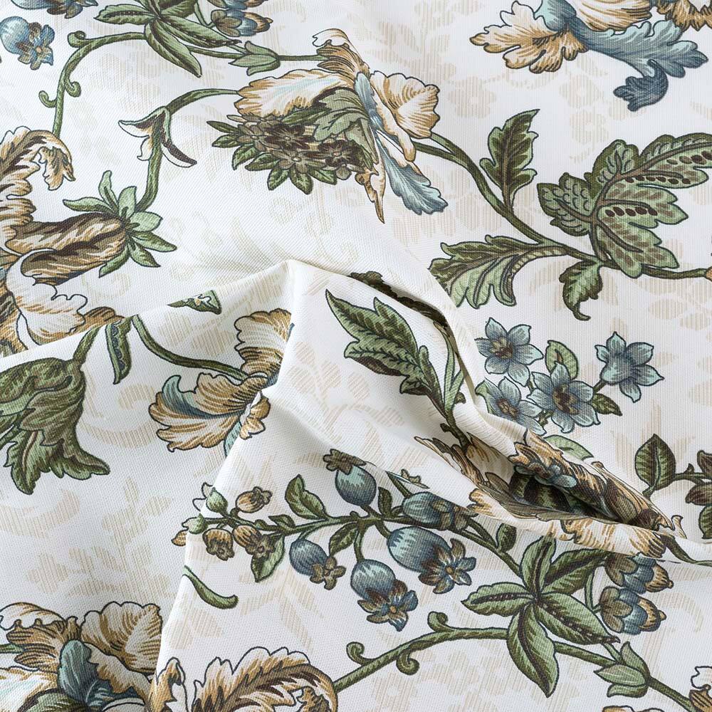 Ellis Curtain Madison Floral Design Printed Natural Ground 3" Rod ...