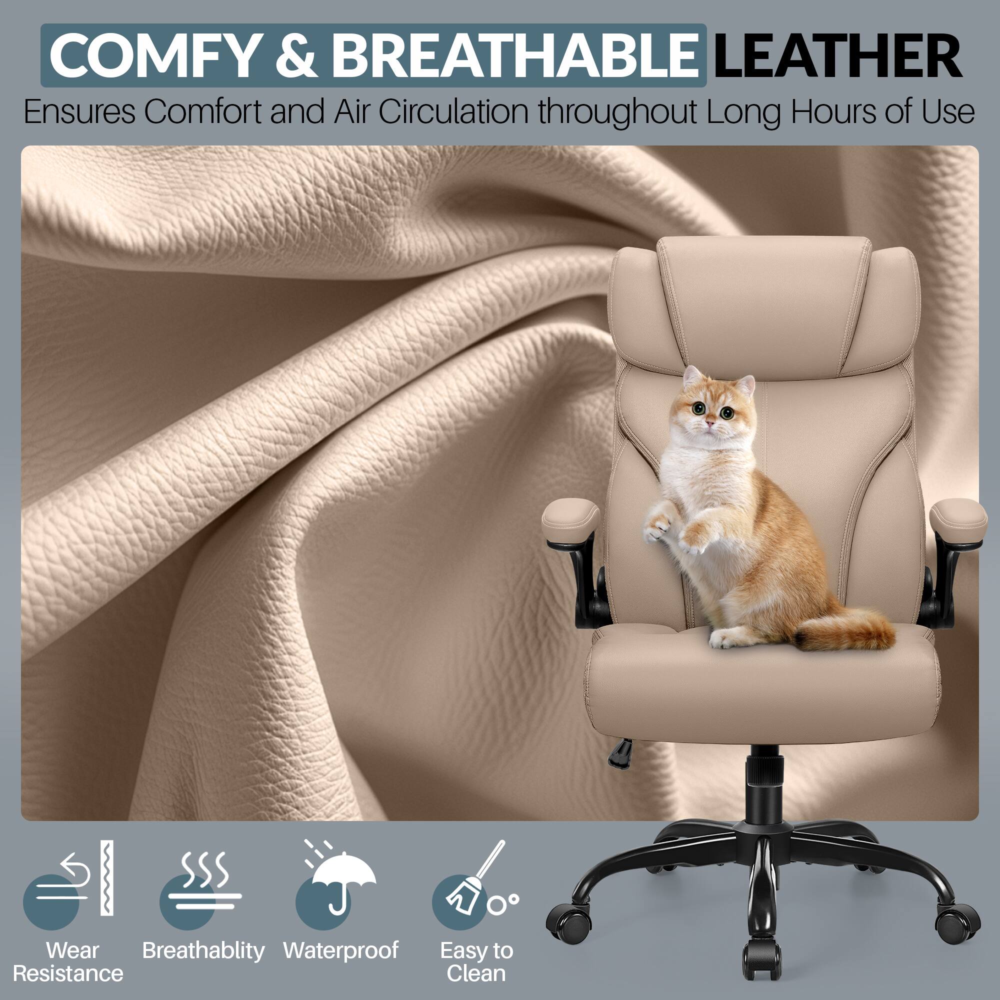 Brick Attic Office Chair, Ergonomic Computer Desk Chairs, Executive ...