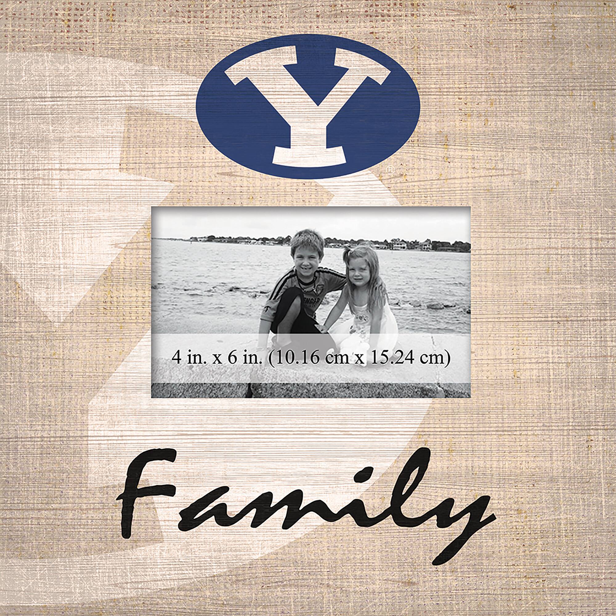 Fan Creations BYU Cougars 10'' x 10'' Burlap Pattern Frame Multicolor ...