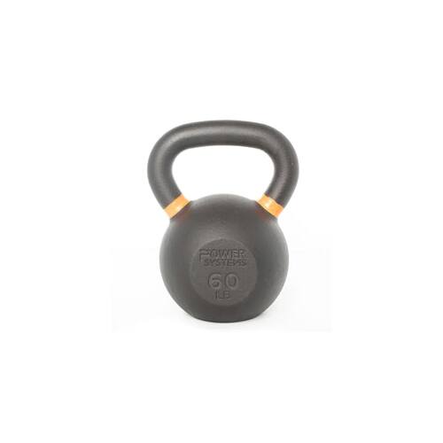 Power Systems Cast Iron Kettlebell (60 lb), Strength Training Kettlebells for Home Gym Workouts ...