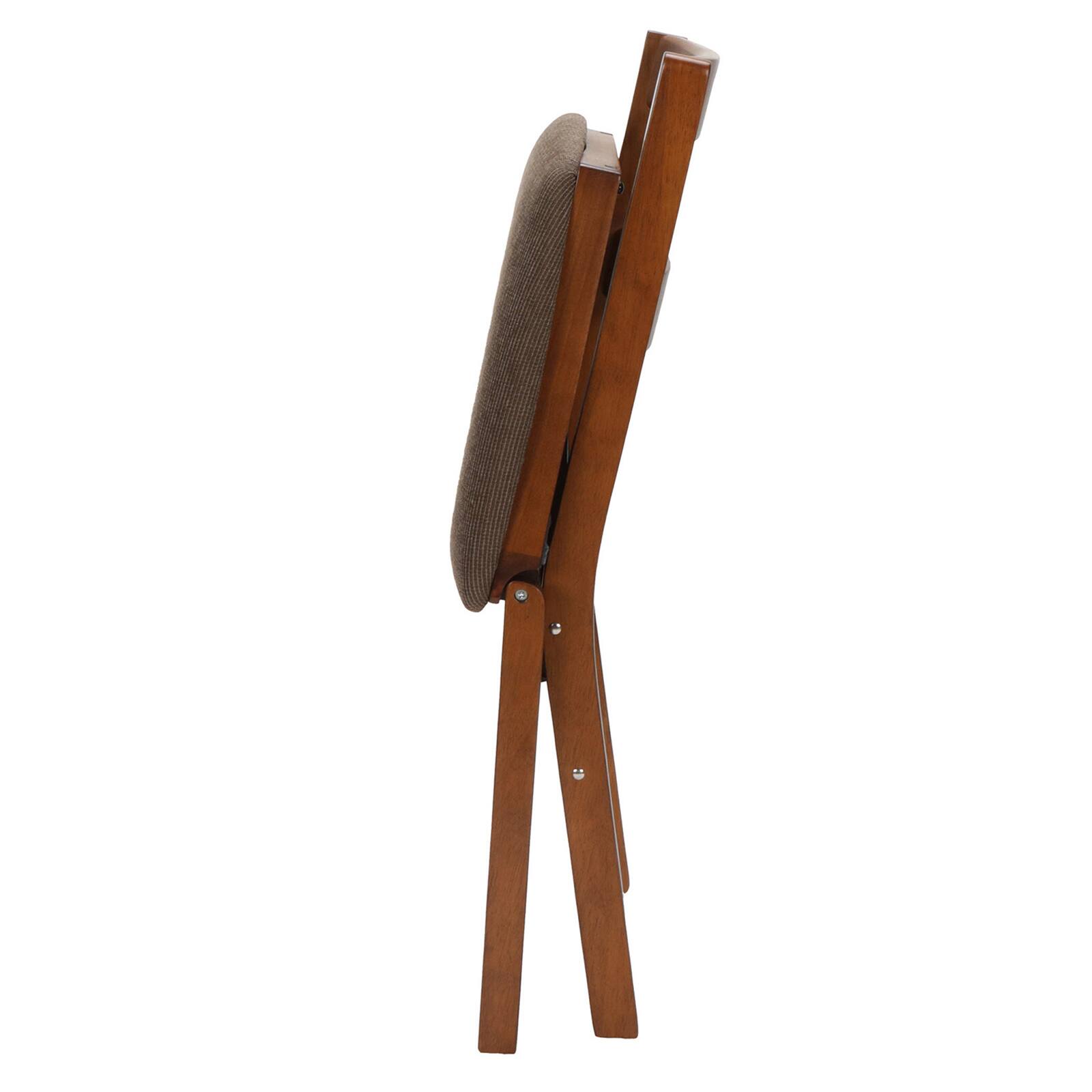 Stakmore Slat Back Folding Chair, Fruitwood Frame with Colton Fabric ...