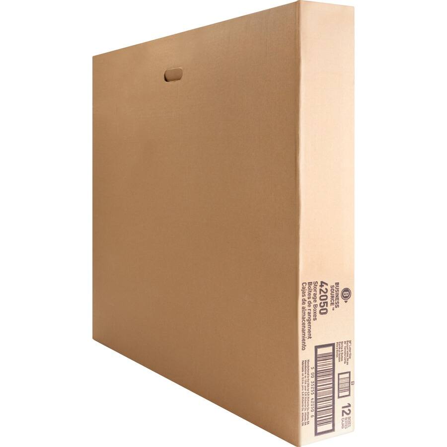 Business Source Light Duty Letter Size Storage Box Stackable White For ...