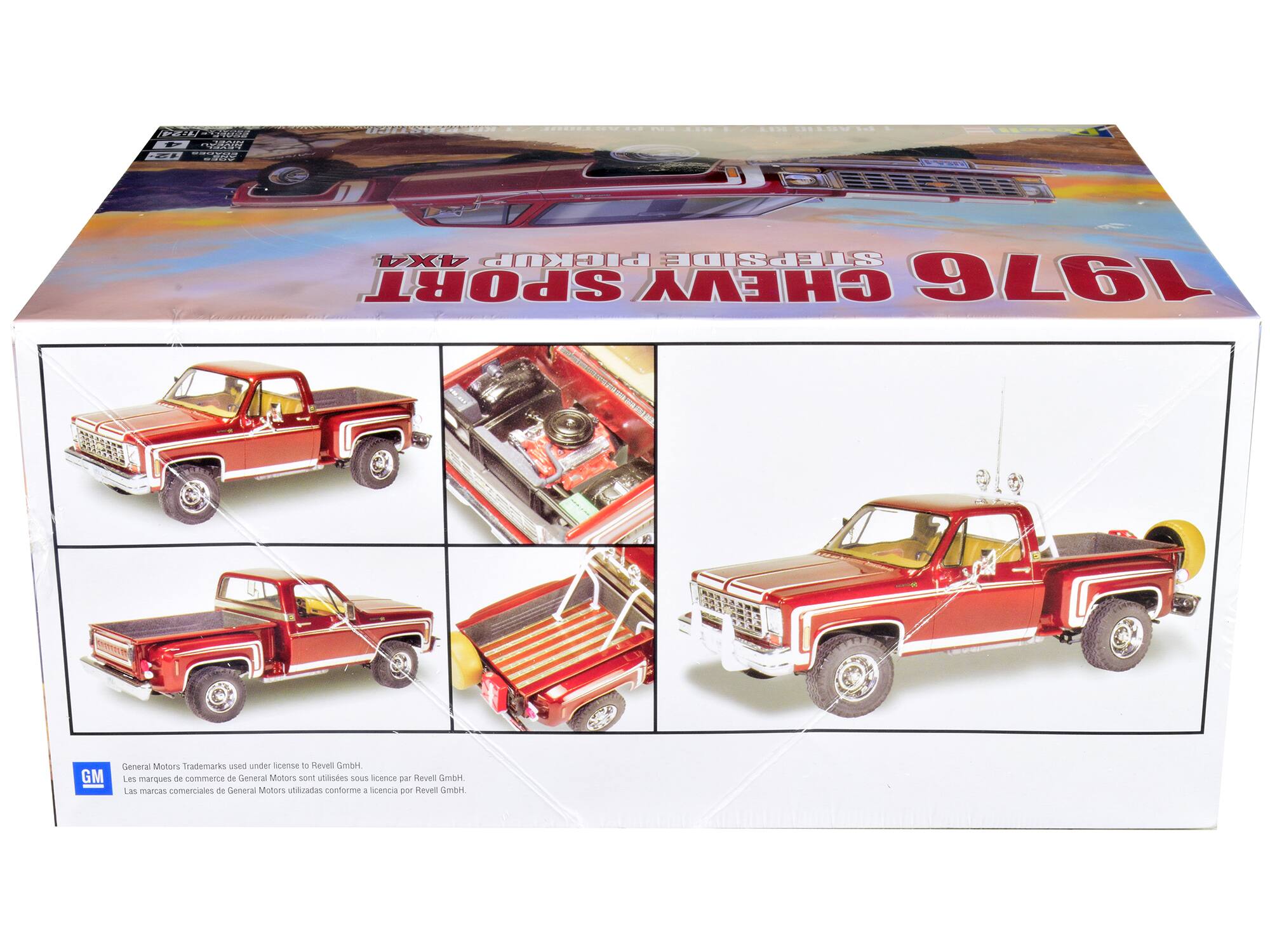 Level 4 Model Kit 1976 Chevrolet Sports Stepside 4x4 Pickup Truck 1/24 ...