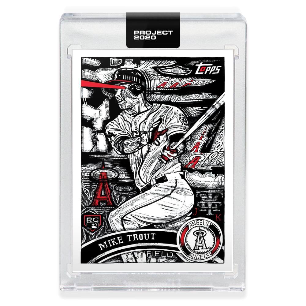Topps PROJECT 2020 Card 121 2011 Mike Trout by JK5 Black ARTBB-130C2S ...