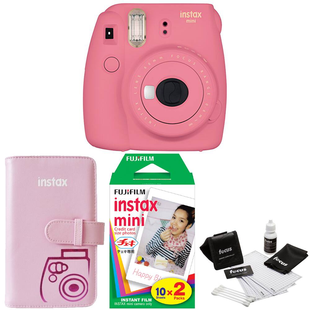 Fujifilm instax Mini 9 Instant Camera (Flamingo Pink) with Film Pack ...