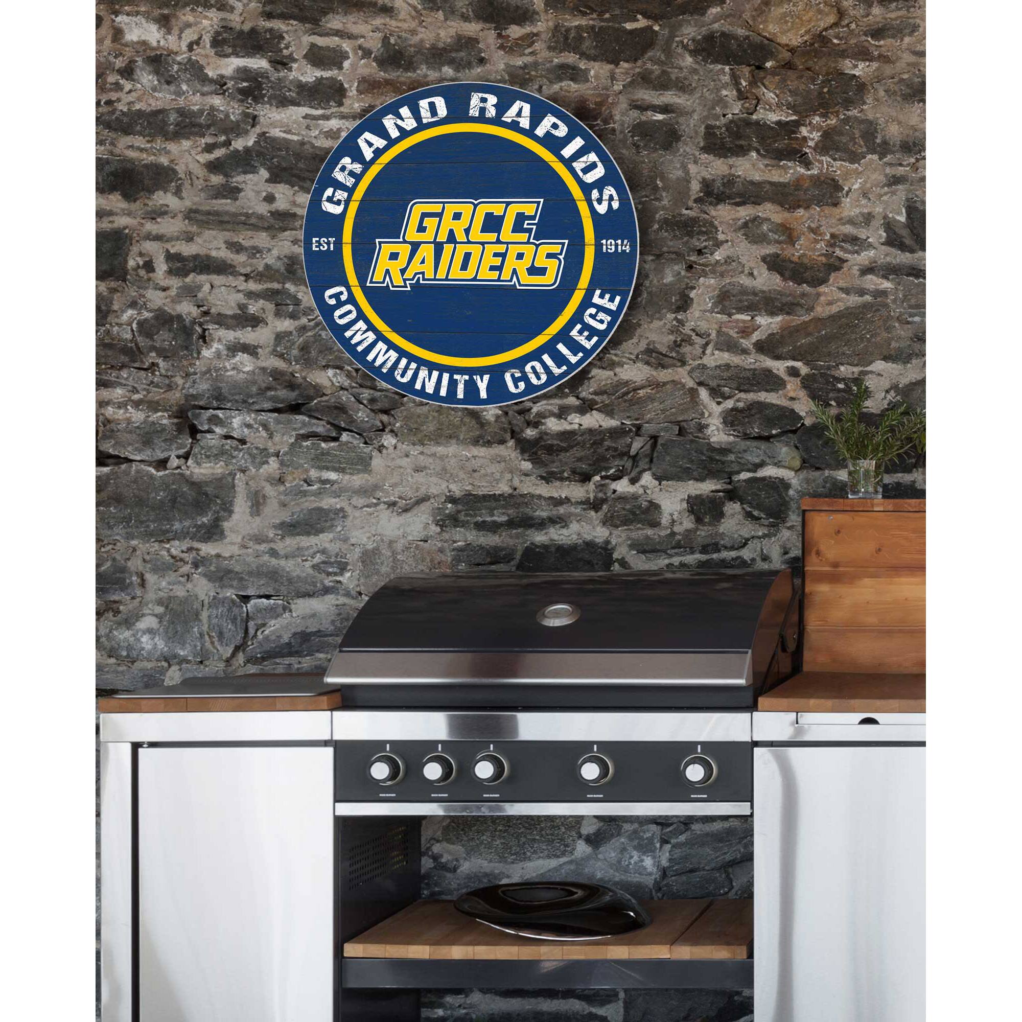 Jardine Grand Rapids Raiders 20'' x 20'' Indoor/Outdoor Circle Sign ...