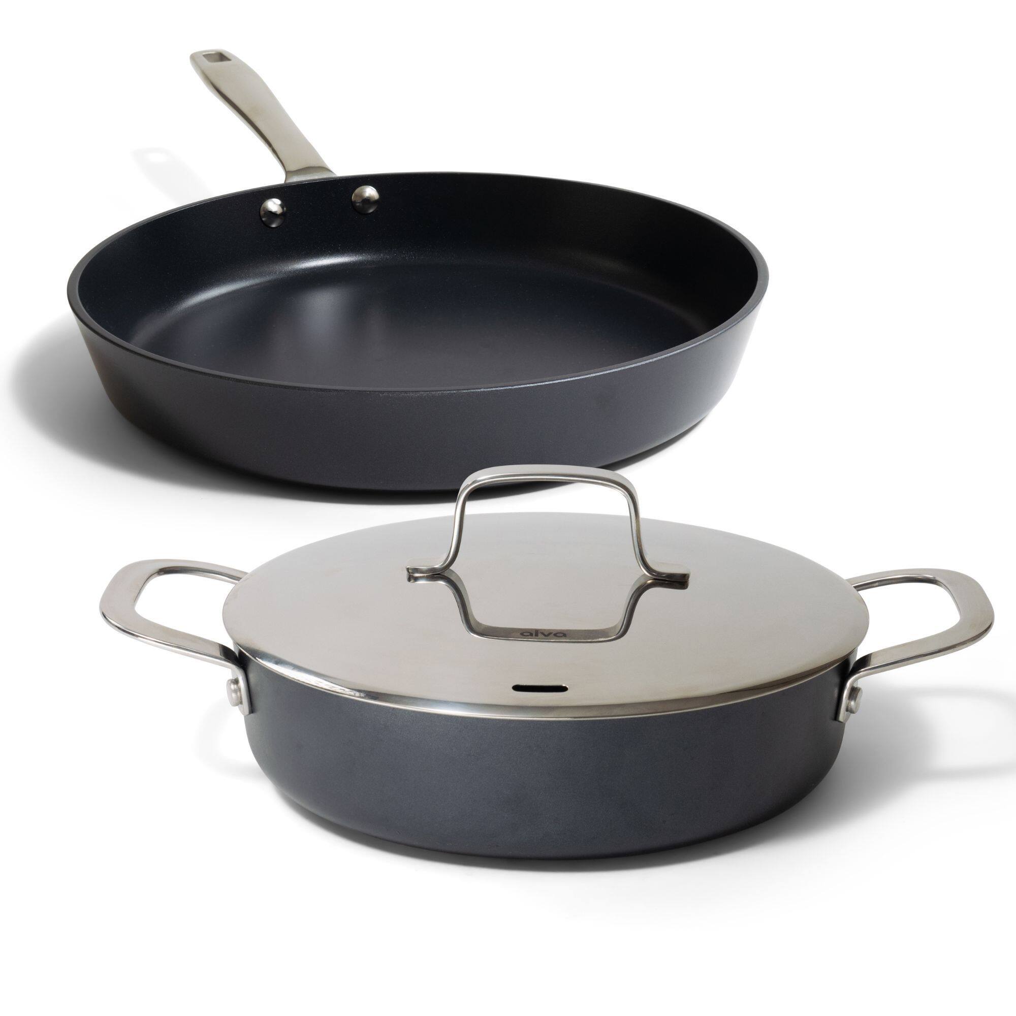 Alva Maestro Cookware Set 3 Piece Set Nonstick Ceramic Frying Pan and ...