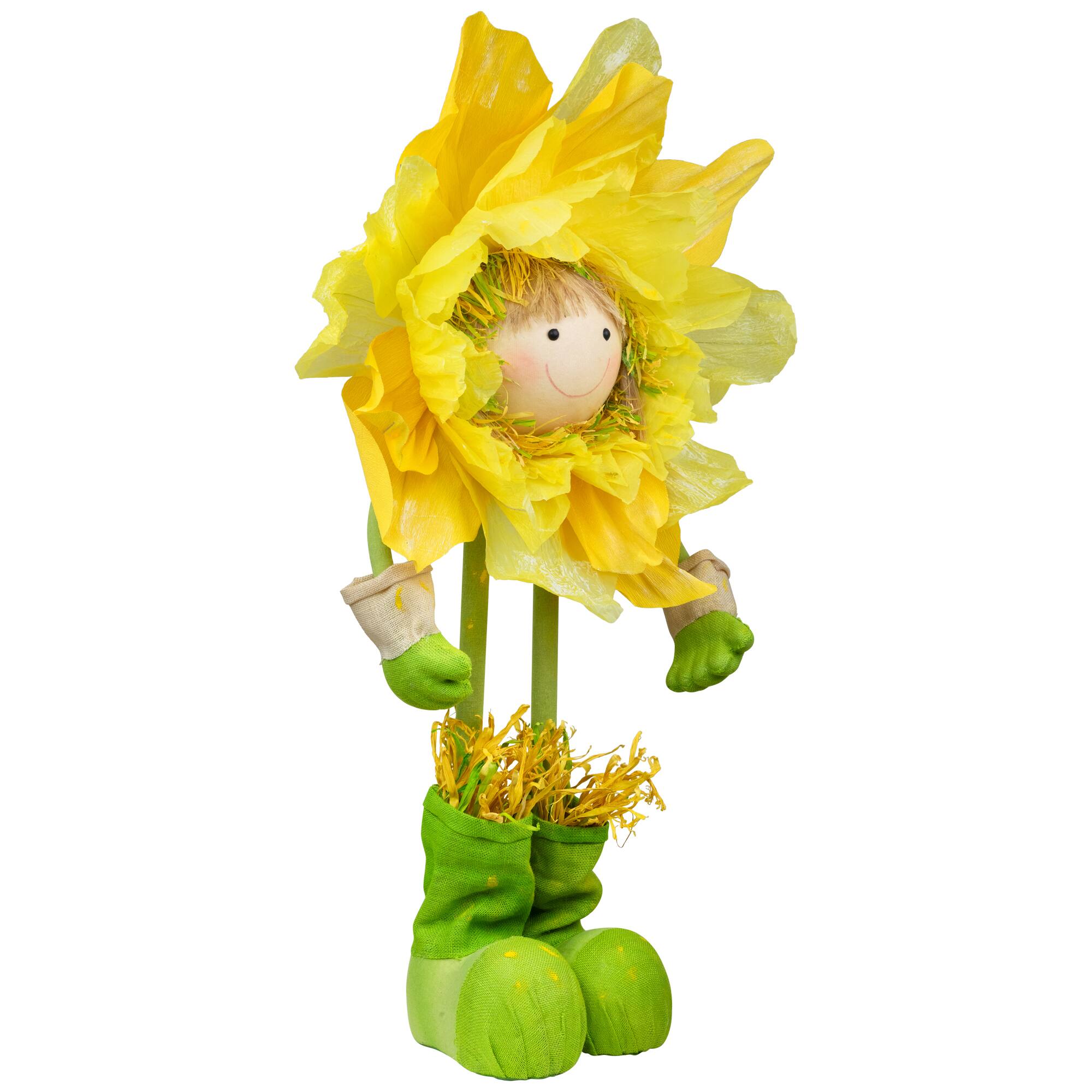 Northlight 47" and Green Spring Floral Standing Sunflower Girl ...