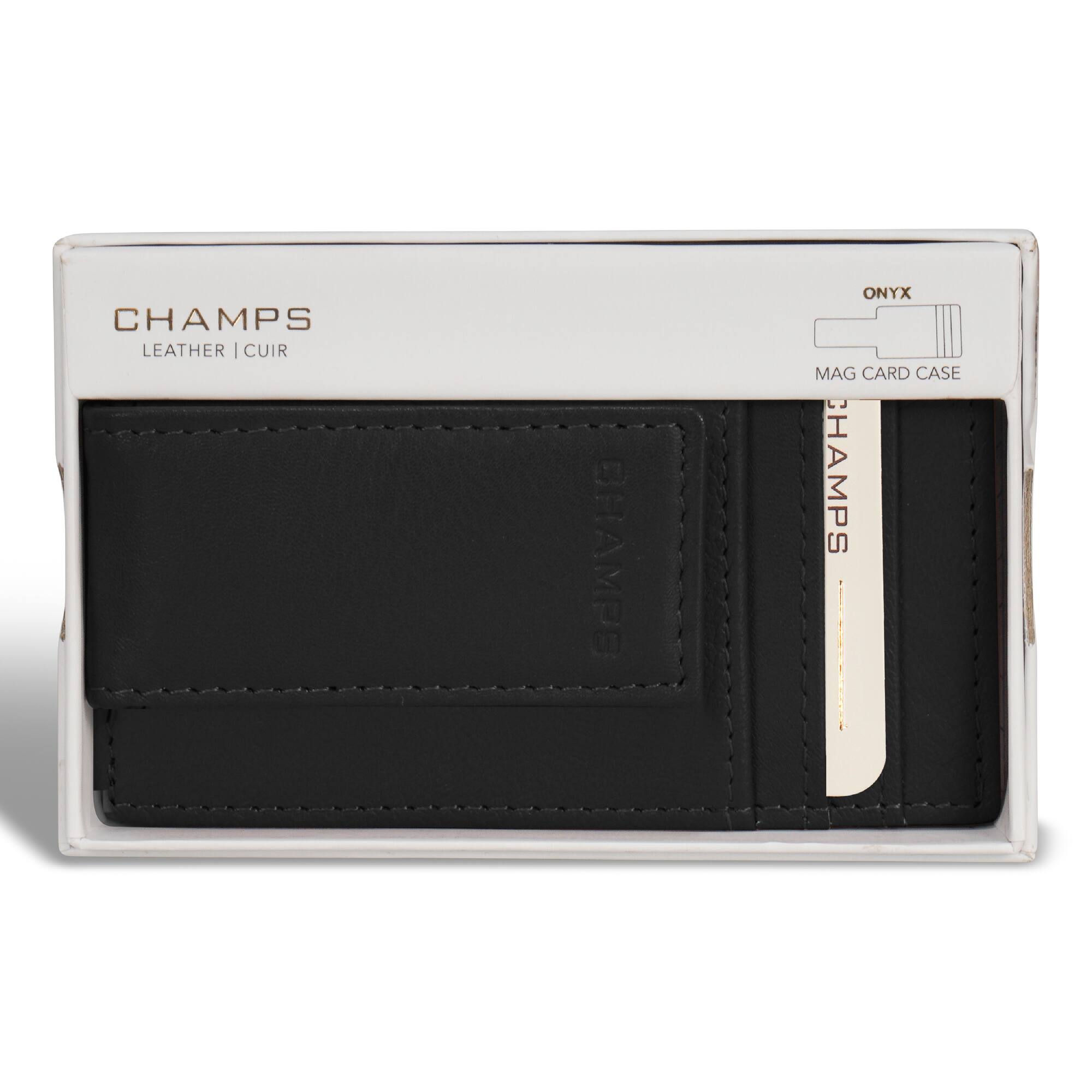 Champs Onyx Collection Leather Mag Card Case Black OB-515-BLACK (MAG ...