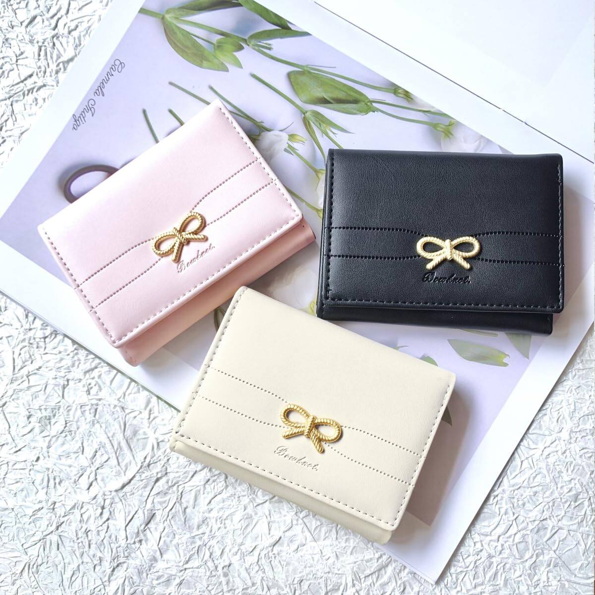 Jadie Link Wallets Cute Coquette Bow Small Wallet Aesthetic Card Holder ...