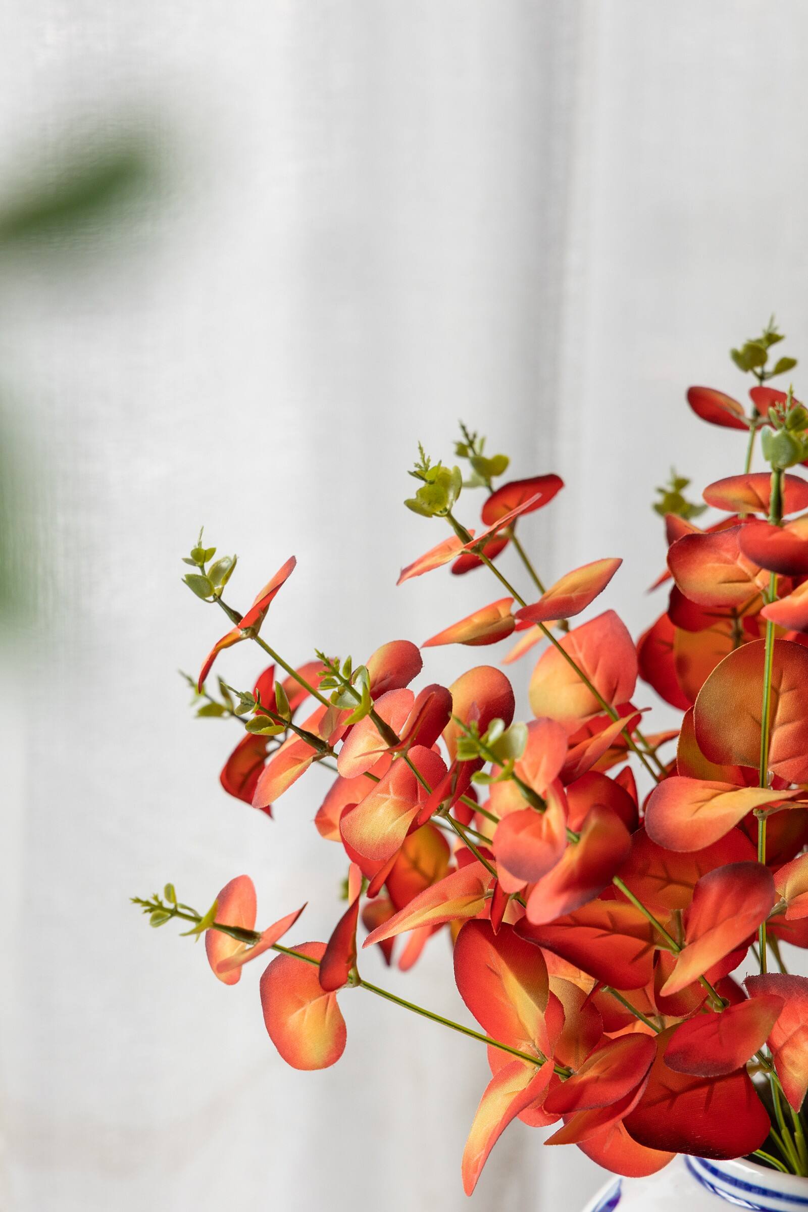 Glintex Set of 6 Faux Eucalyptus Stem Bundle 10.2 x 10.2 x 19.7 Inches ...