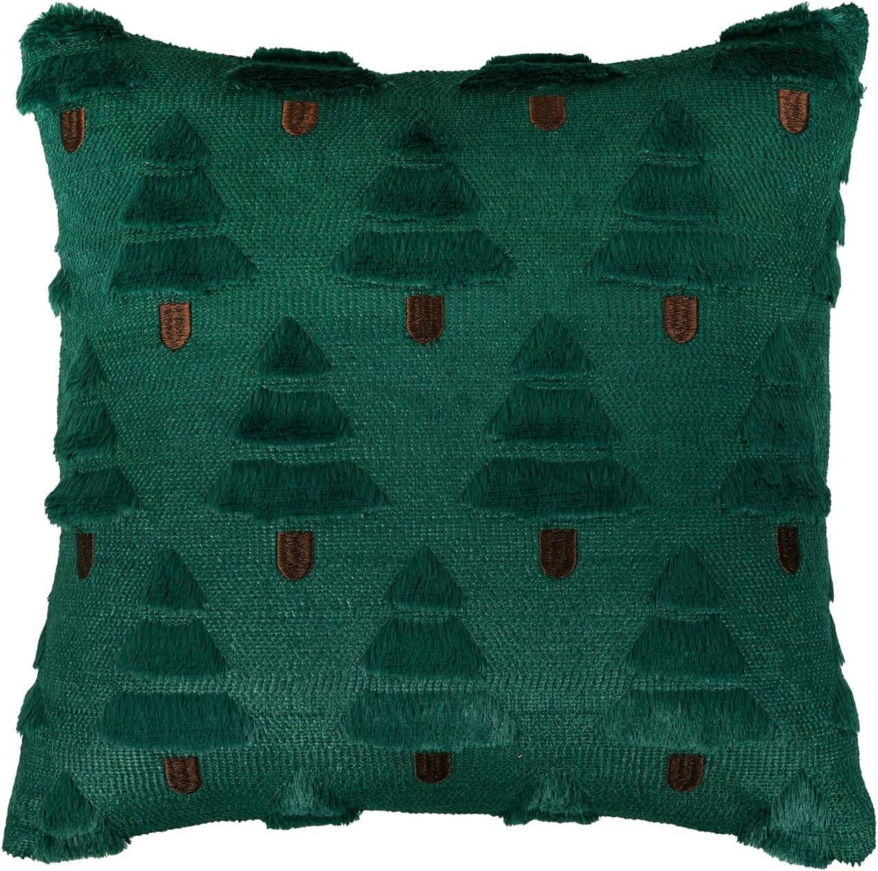 Auledio 1Pc 3D Embroidered Pillow Cases Christmas Tree Pillowcases ...