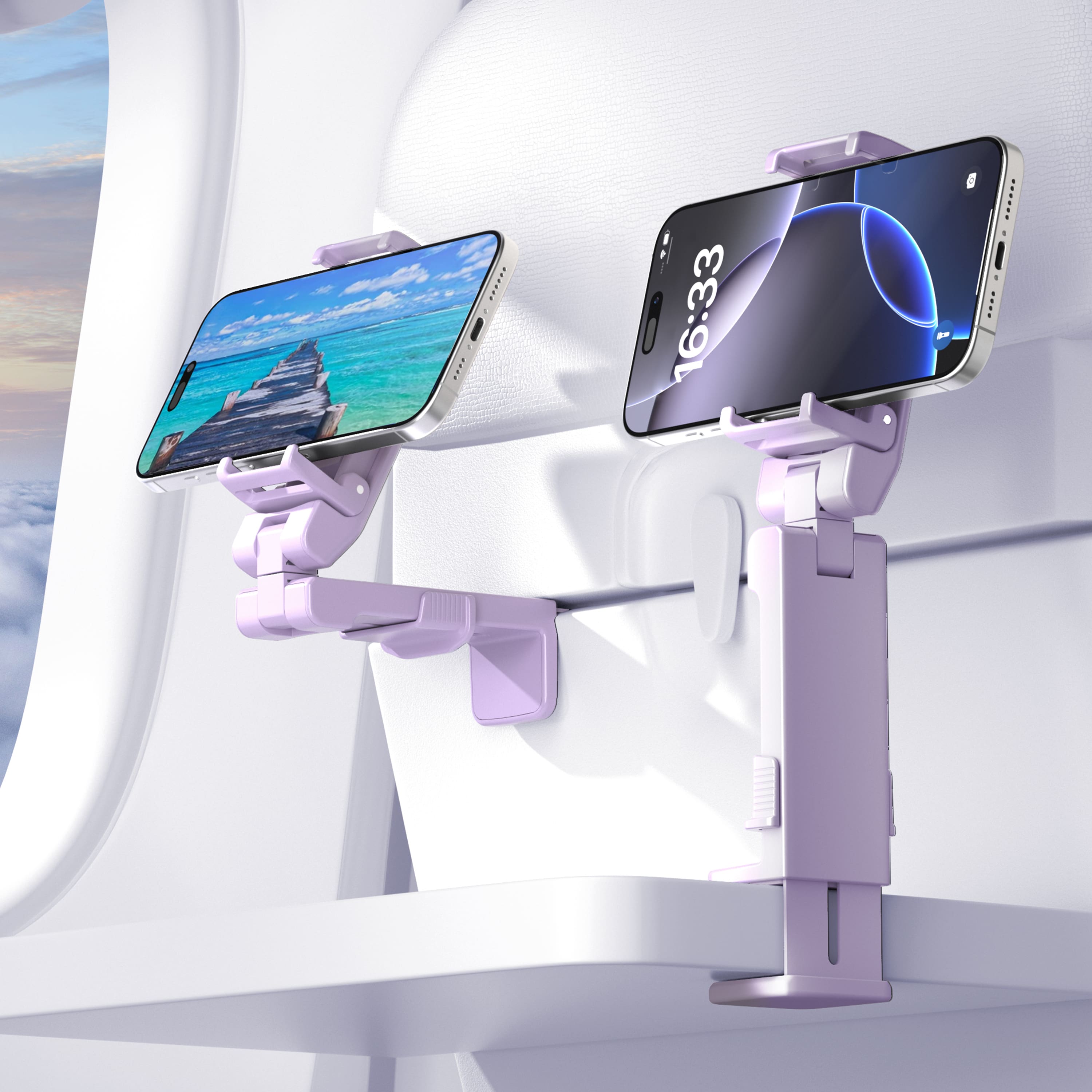 Perilogics - Upgraded Universal Airplane Travel Phone Holder. Packable ...