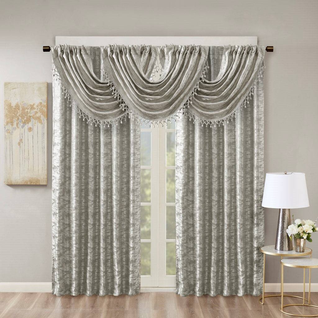 BreeBe Jacquard Lined Total Blackout Rod Pocket/Back Tab Curtain Panel ...