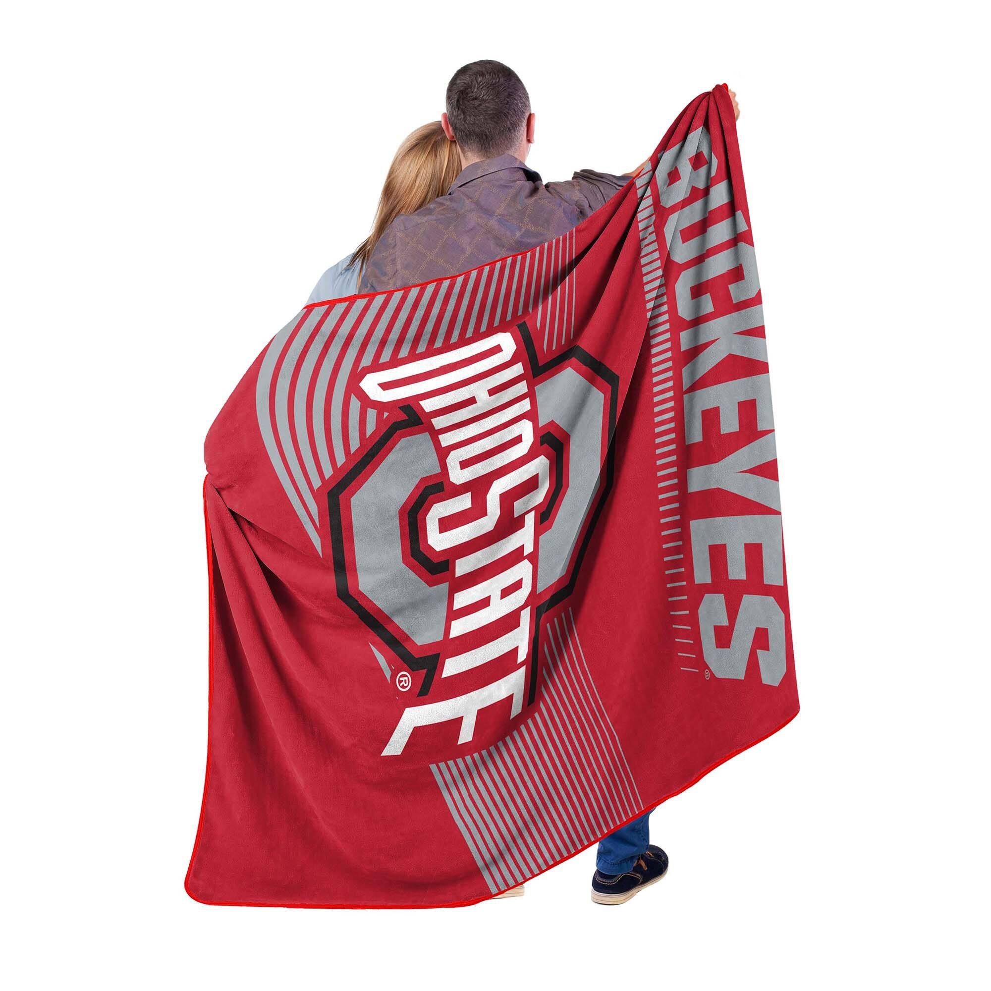 Sweet Home Collection NCAA Ohio State Buckeyes 60" x 80" Raschel Throw ...