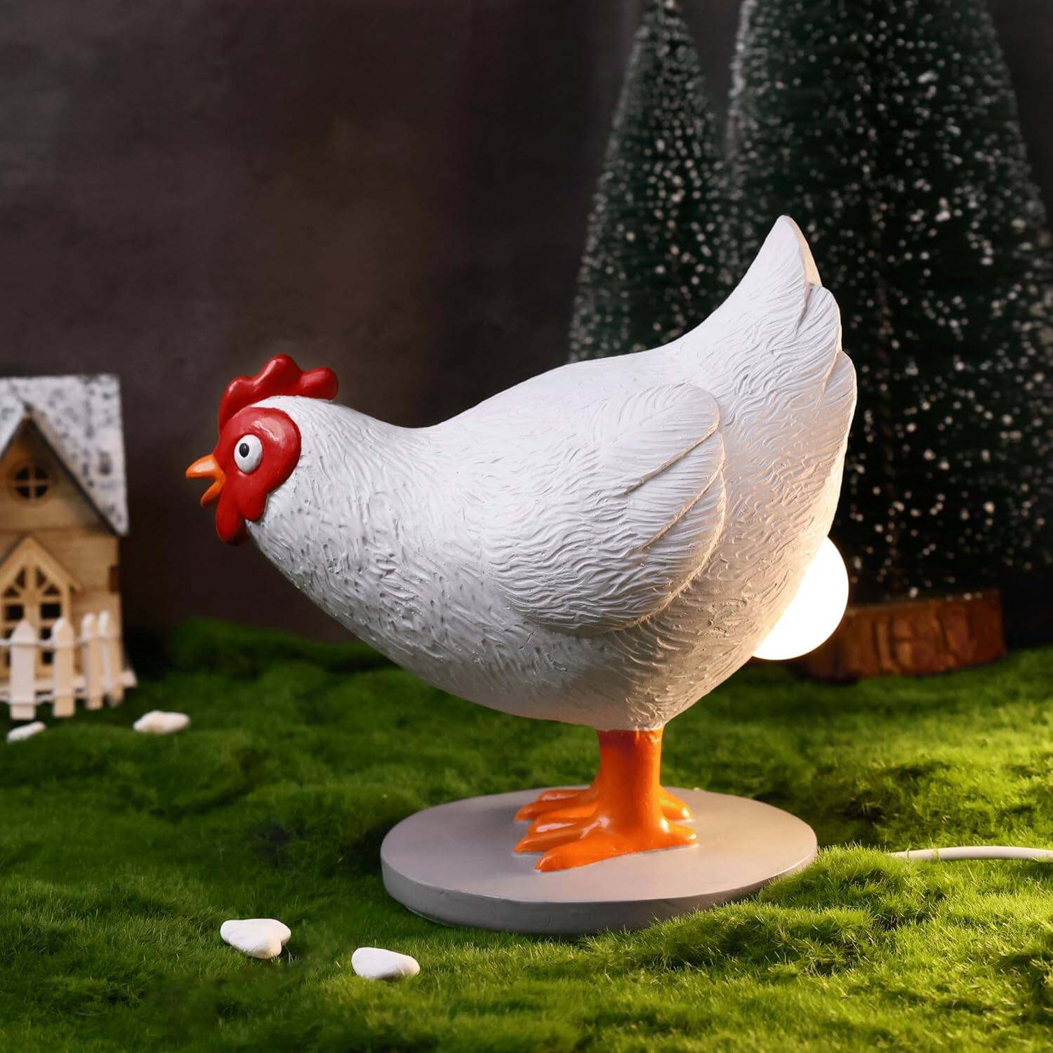Stamp n Camp Chicken Egg Lamp Funny Chicken Table Lamp LED Egg Night ...