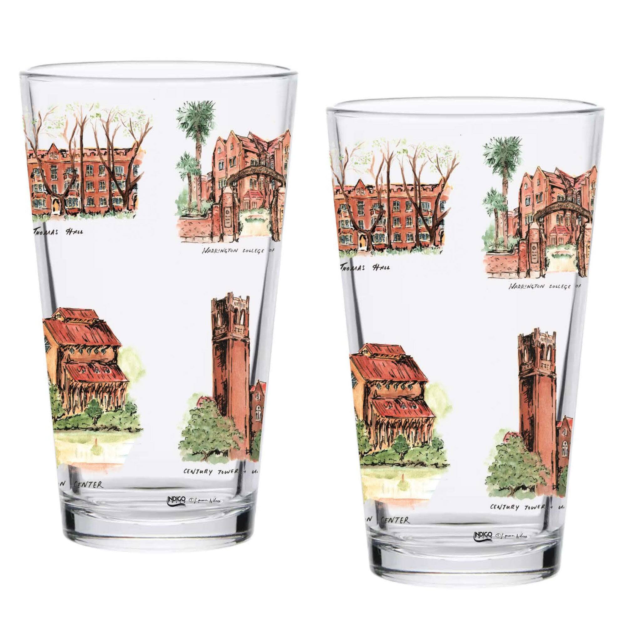 Indigo Falls Florida Gators 2 Pack 16oz. Laura Wilcox University Pint ...