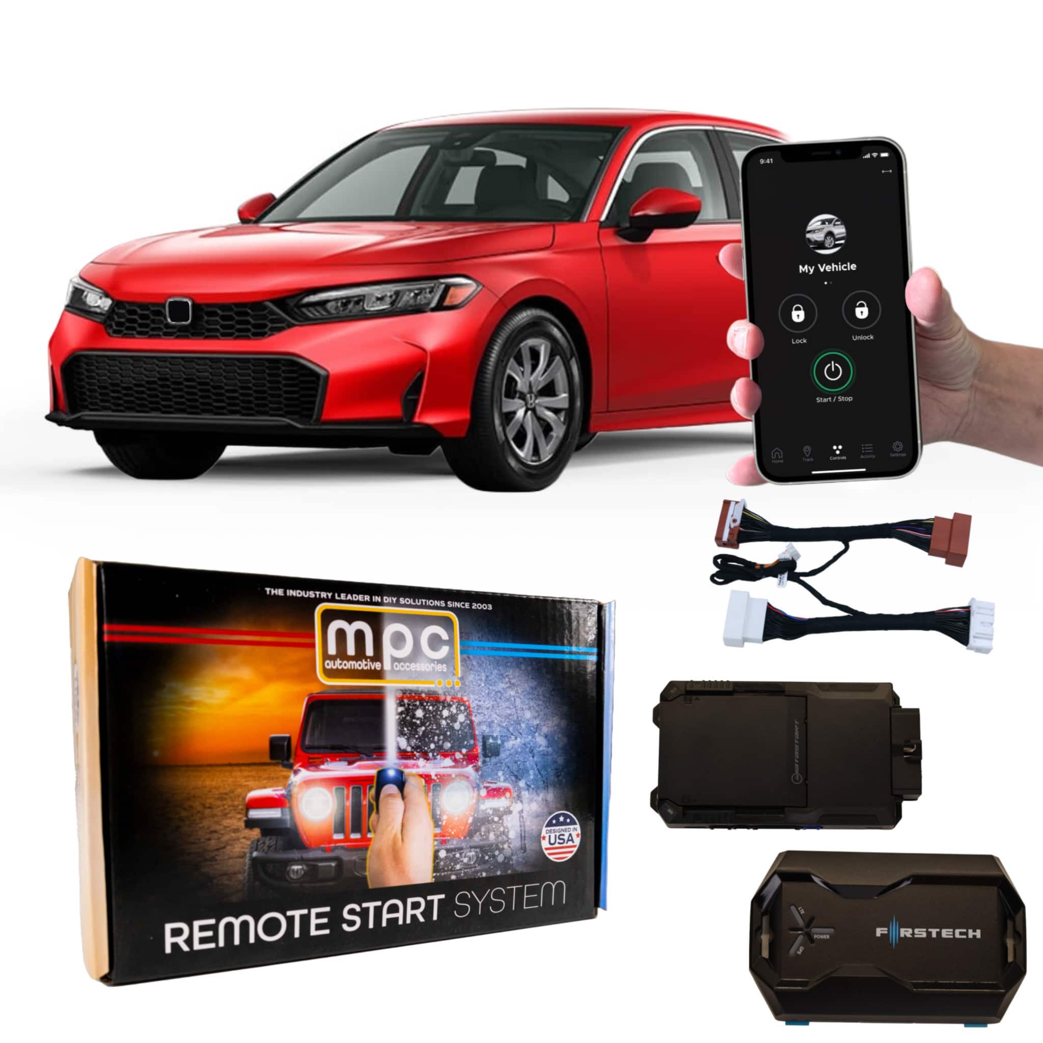 Start MPC - Remote Kit For Honda Civic -2025 | Phone App Control | Plug ...