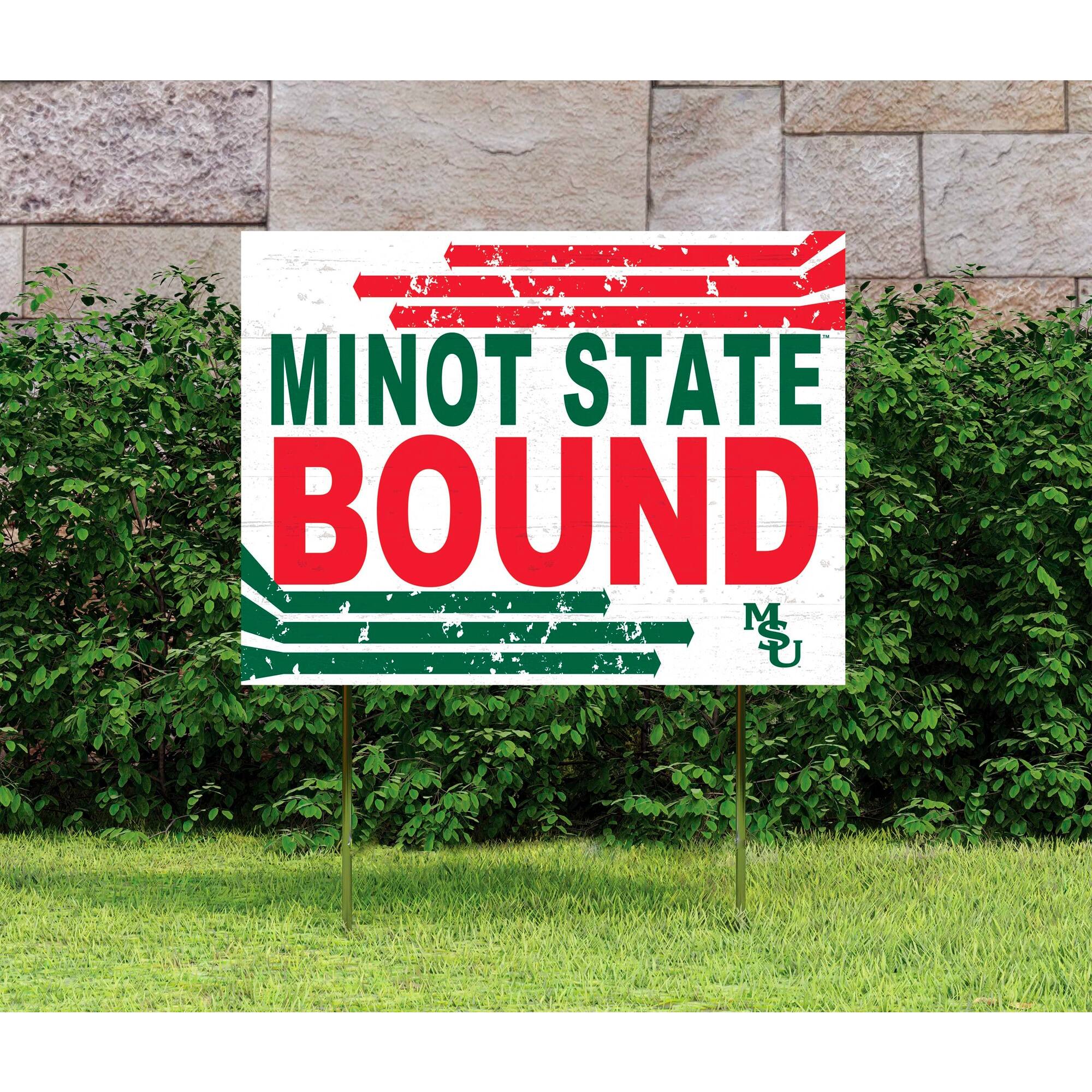 Jardine Minot State Beavers 18" x 24" Bound Yard Sign White 200047502 ...