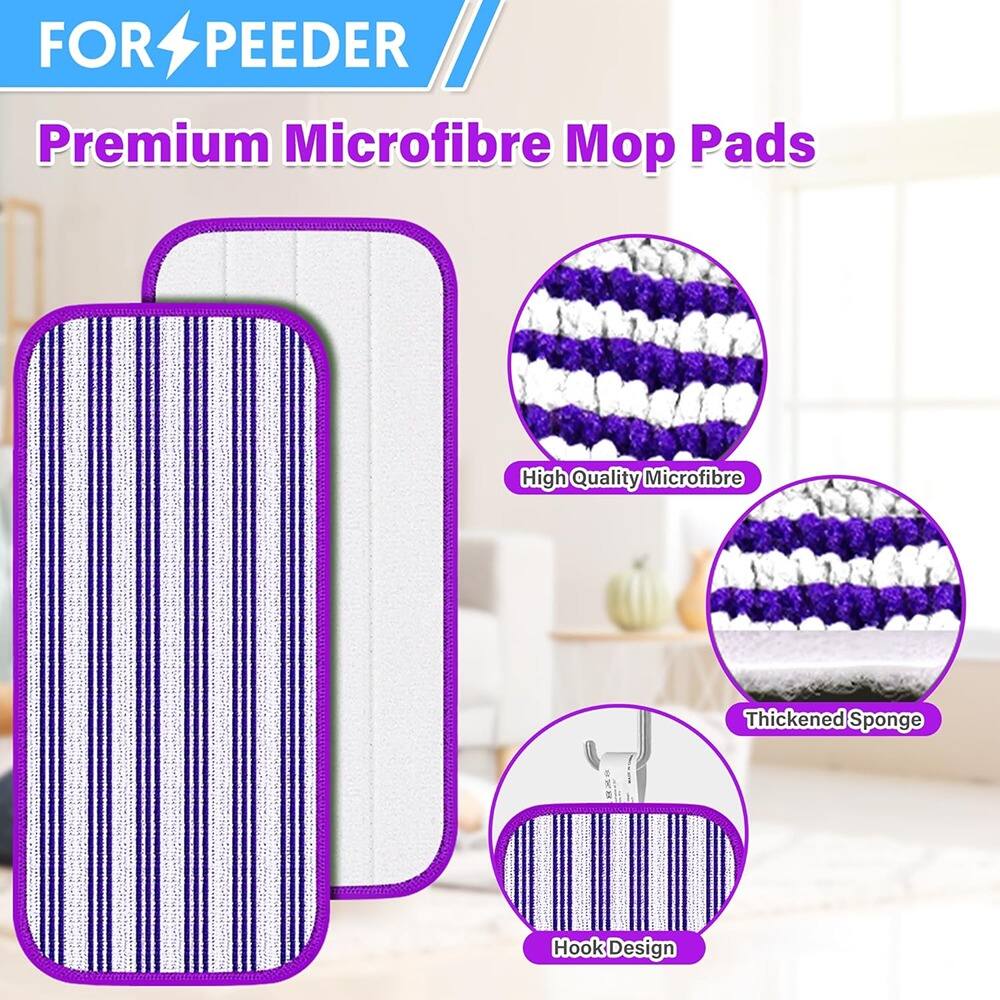 Schertz 6 Pack Reusable Mop Pads for Swiffer WetJet – Microfiber, Wet ...