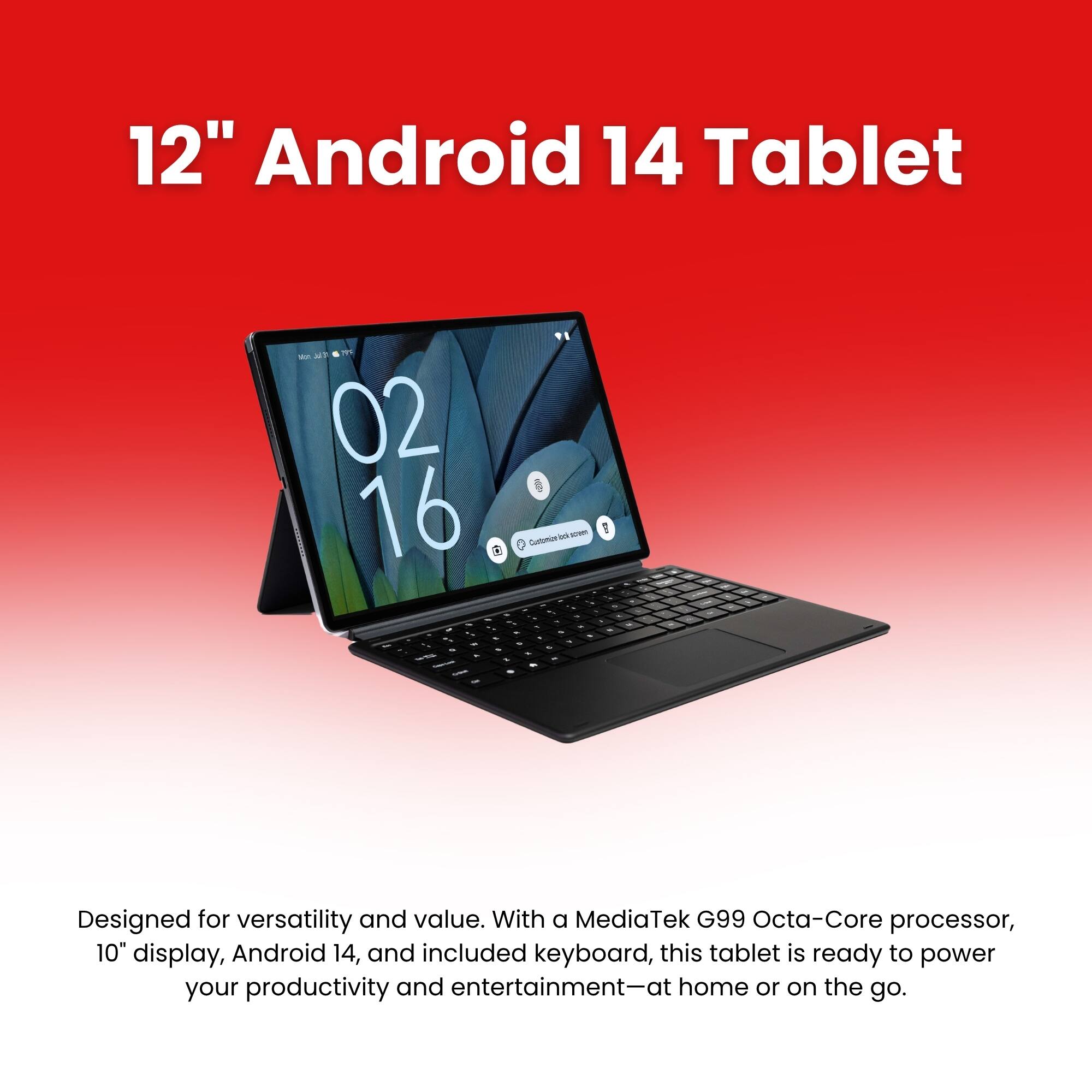 RCA 12” Tablet 128GB Keyboard Folio RC Gray RATM31249KF-GRY - Best Buy