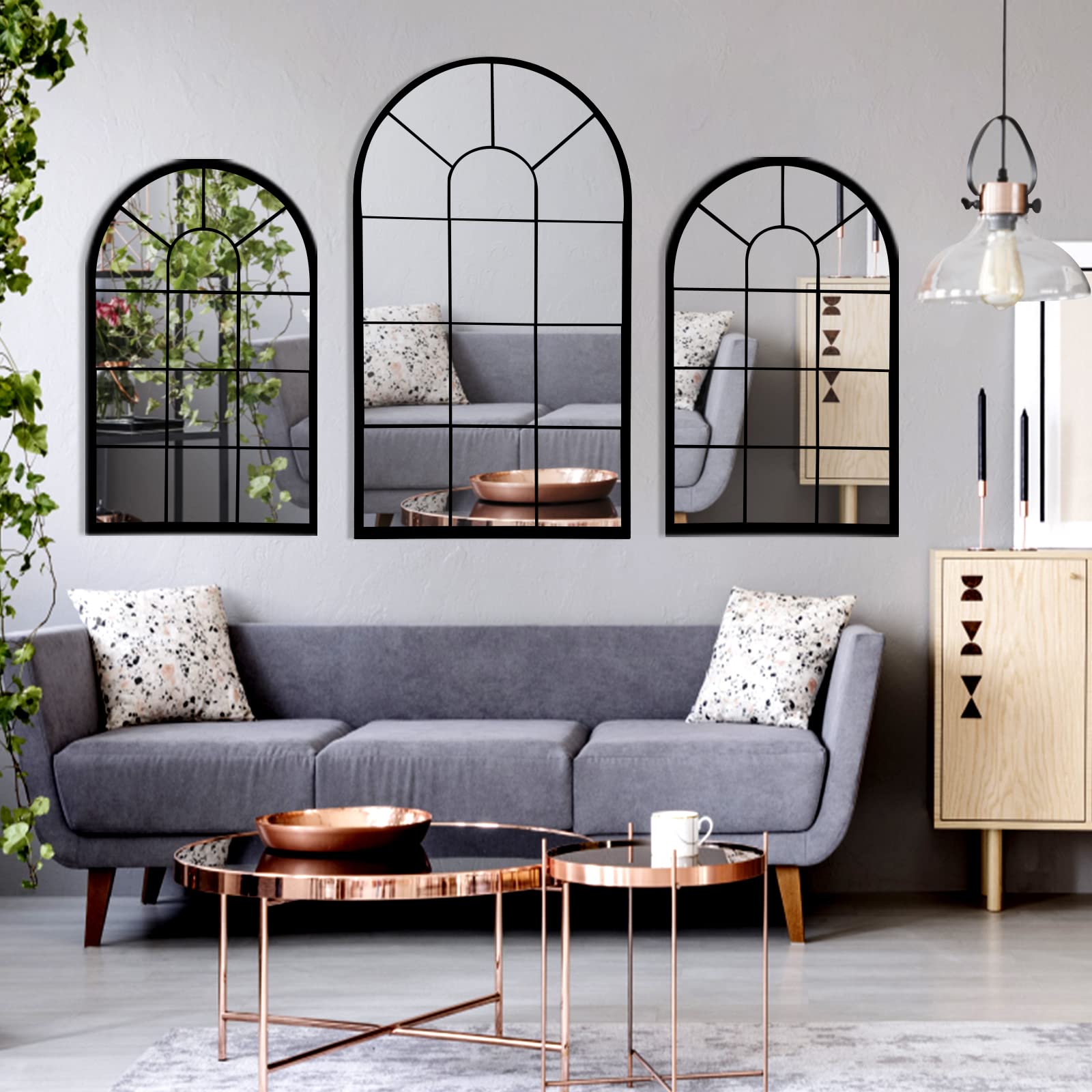 Skar Audio Arched Window Farmhouse Decorative Wall Mirrors For Living ...