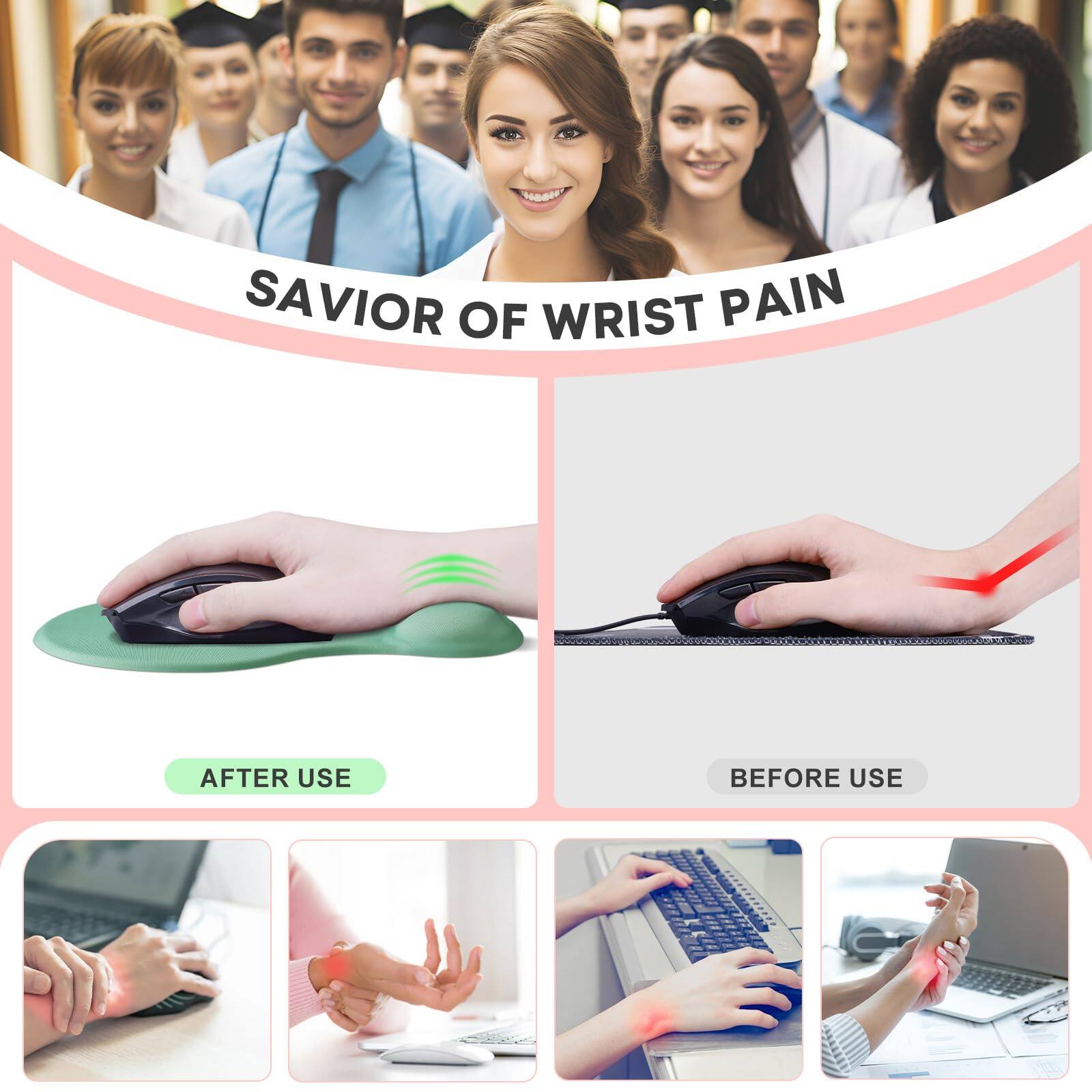 Stamp n Camp Mouse Pad 2 Pack Pads With Comfortable Gel Wrist Rest ...