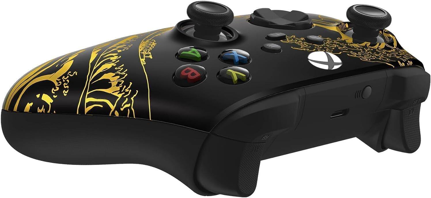 Custom Controllerzz Custom Wireless Controller for Xbox Series X|S, Xbox One, & PC Golden Waves ...