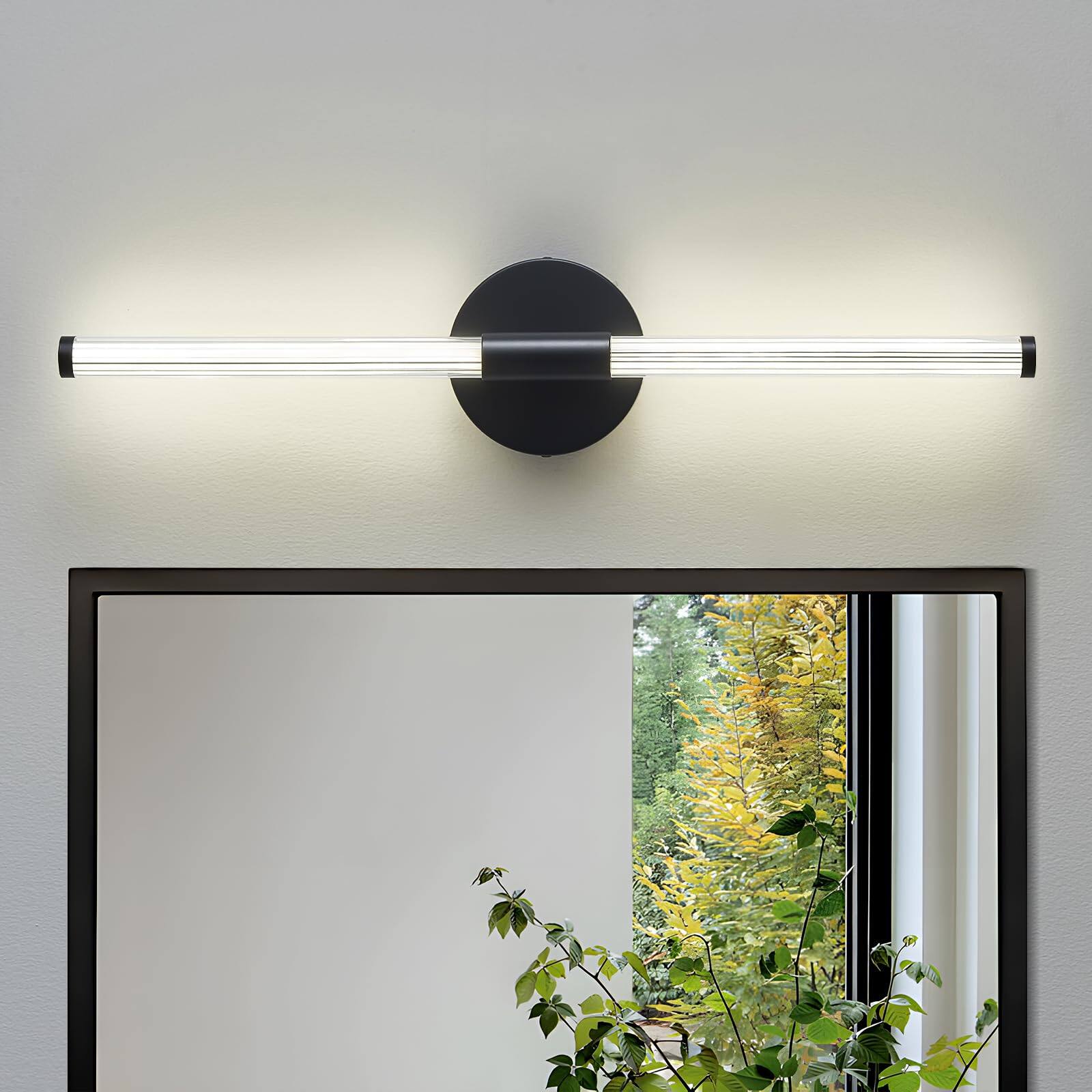 TECH SAFARI Led Bathroom Light Fixture Modern Brushed Brass Vanity Over ...